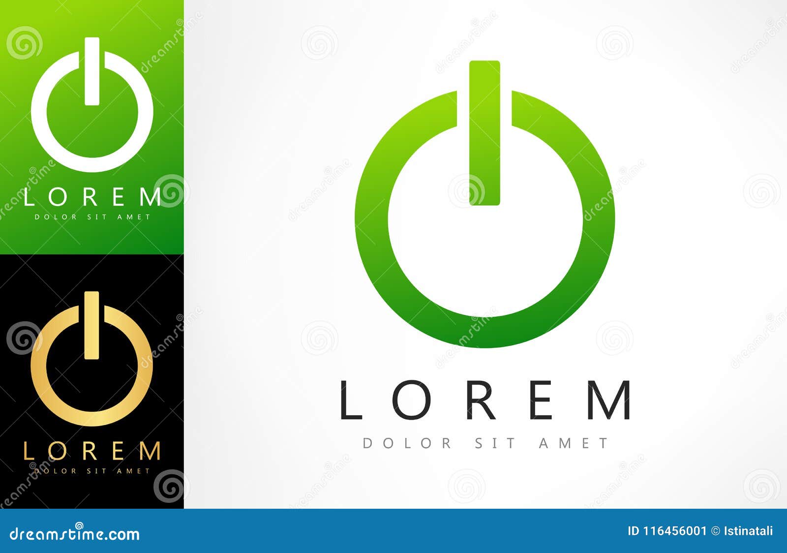 Turn on vector logo stock vector. Illustration of concept - 116456001