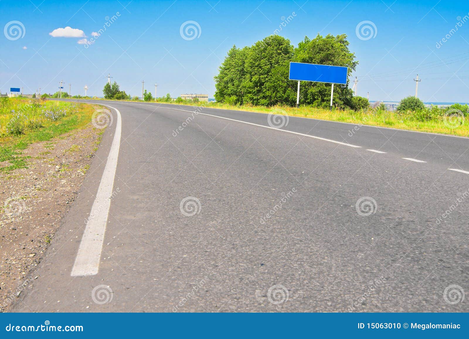 Turn on the way stock photo. Image of gray, open, asphalt - 15063010