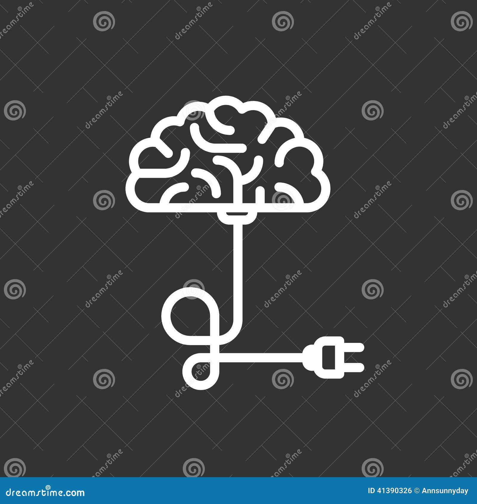 Turn on your brain stock vector. Illustration of idea - 41390326