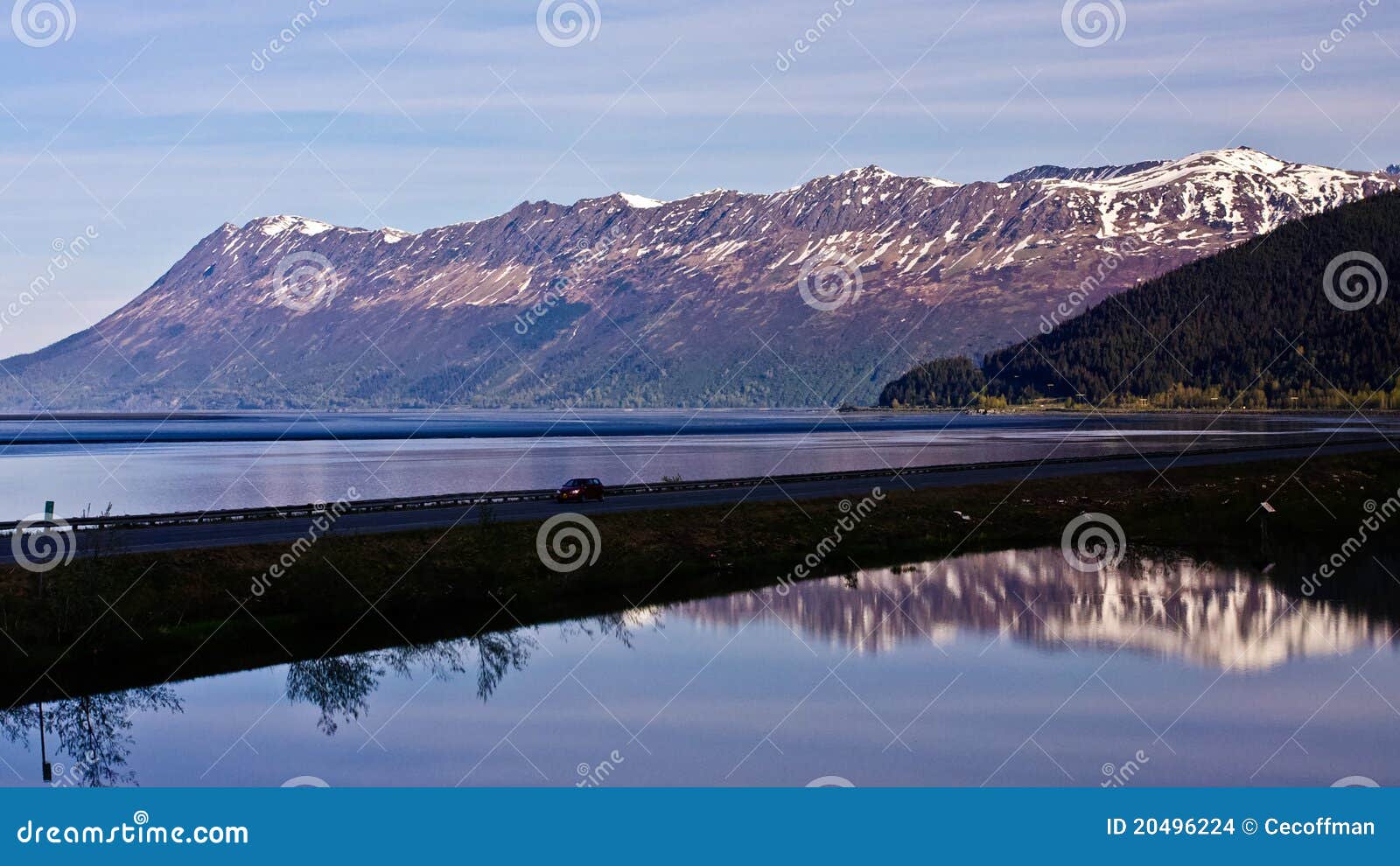 Turnagain Arm and the Seward Highway Stock Photo - Image of regions ...