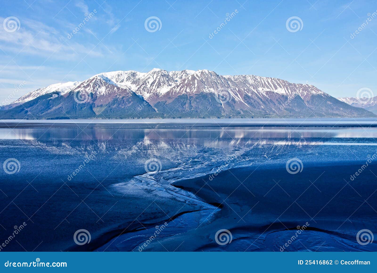 Turnagain Reflection stock photo. Image of train, polar - 25416862
