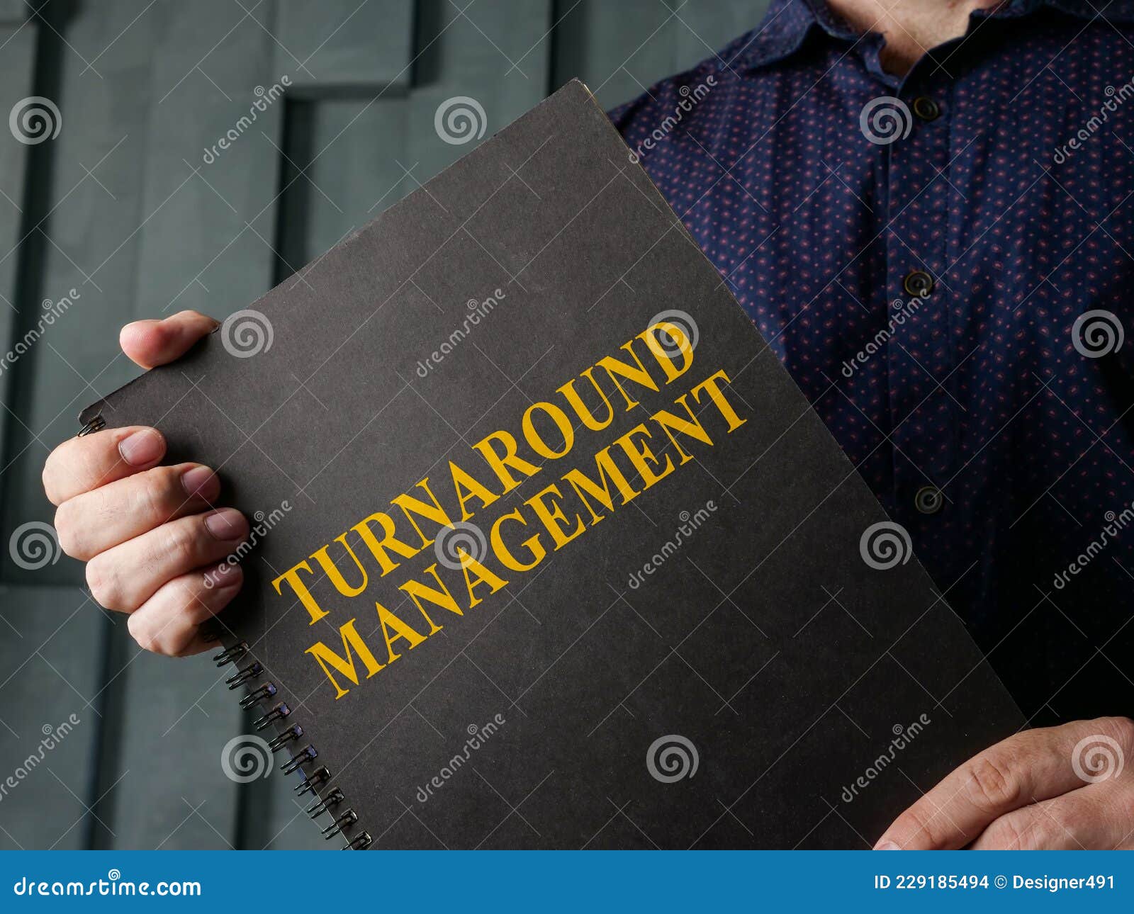 Turnaround Management Guide in the Manager Hands. Stock Photo - Image ...