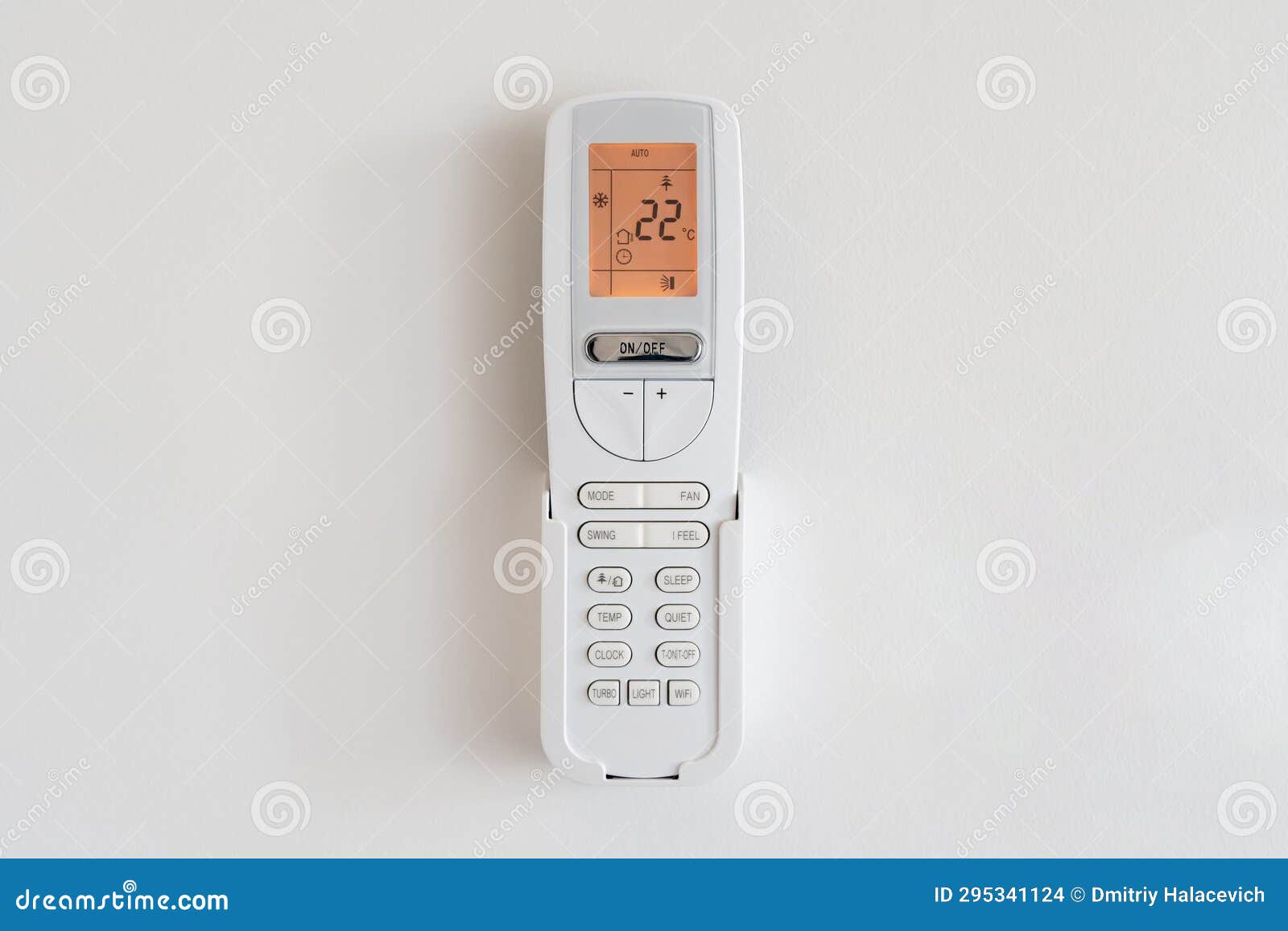 The Turned on Air Conditioner Control Panel Displays the Room ...