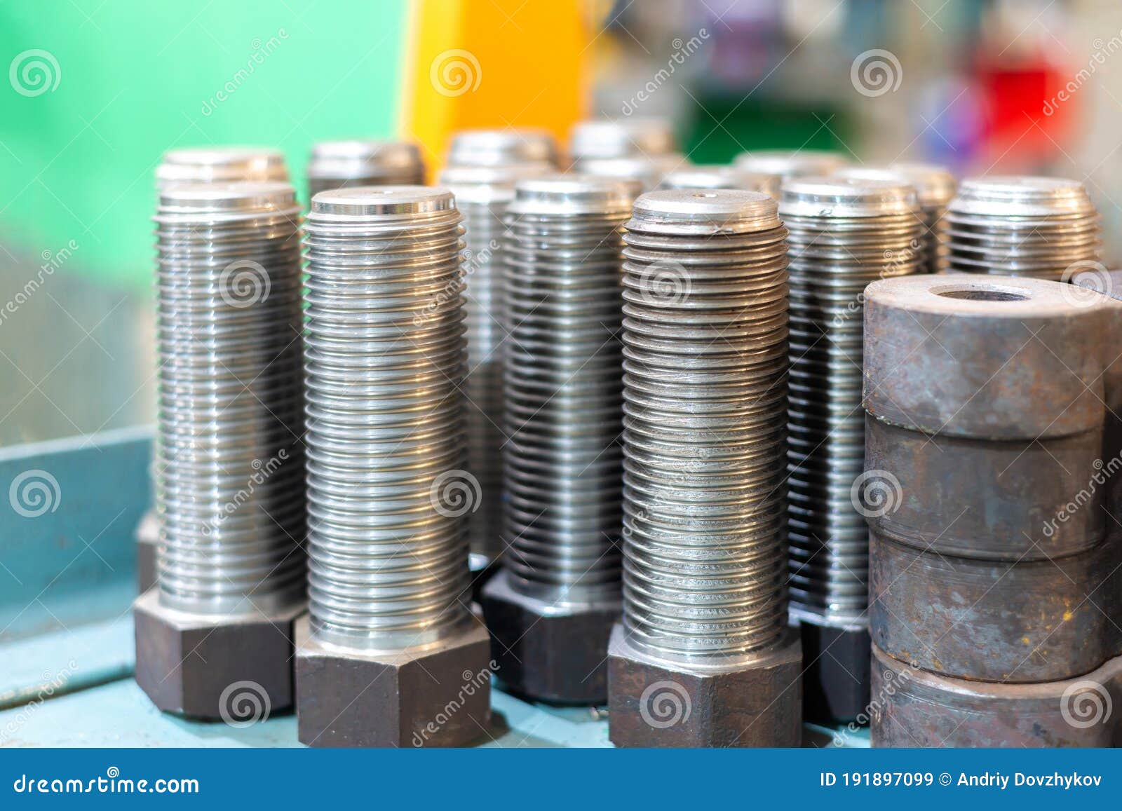 Turned Bolts and Blanks for Turning. Stock Image - Image of bolts ...