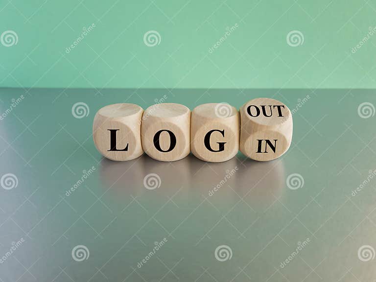 Turned a Cube and Changes the Expression Login To Logout. Beautiful ...