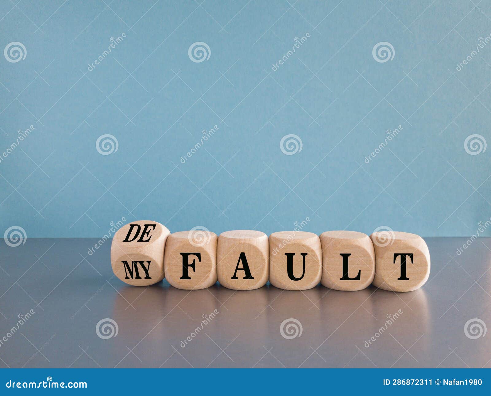 Turned Dice and Changes the Expression My Fault To Default. Beautiful ...