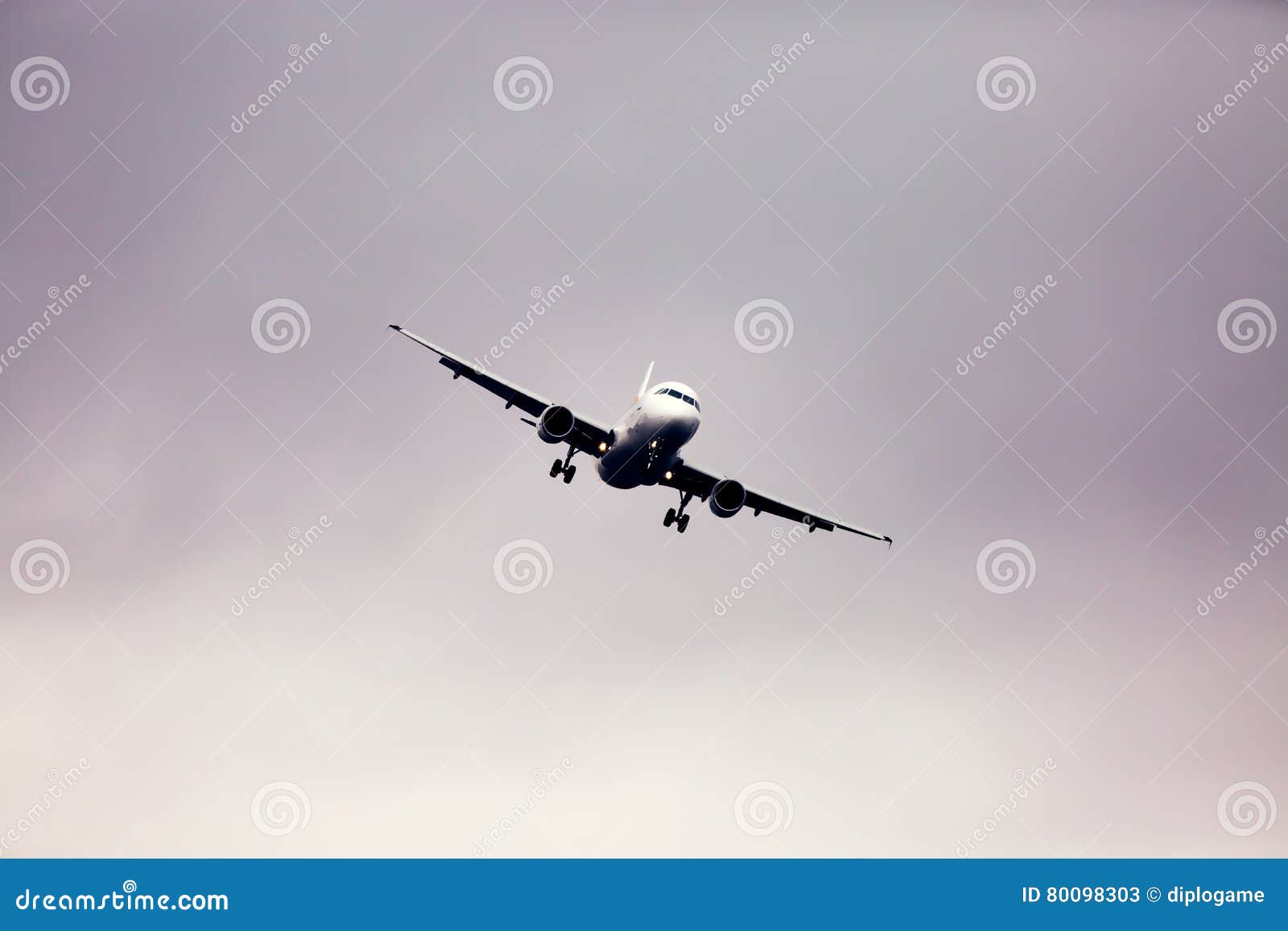Turning airplane stock image. Image of turn, plane, aeroplane - 80098303