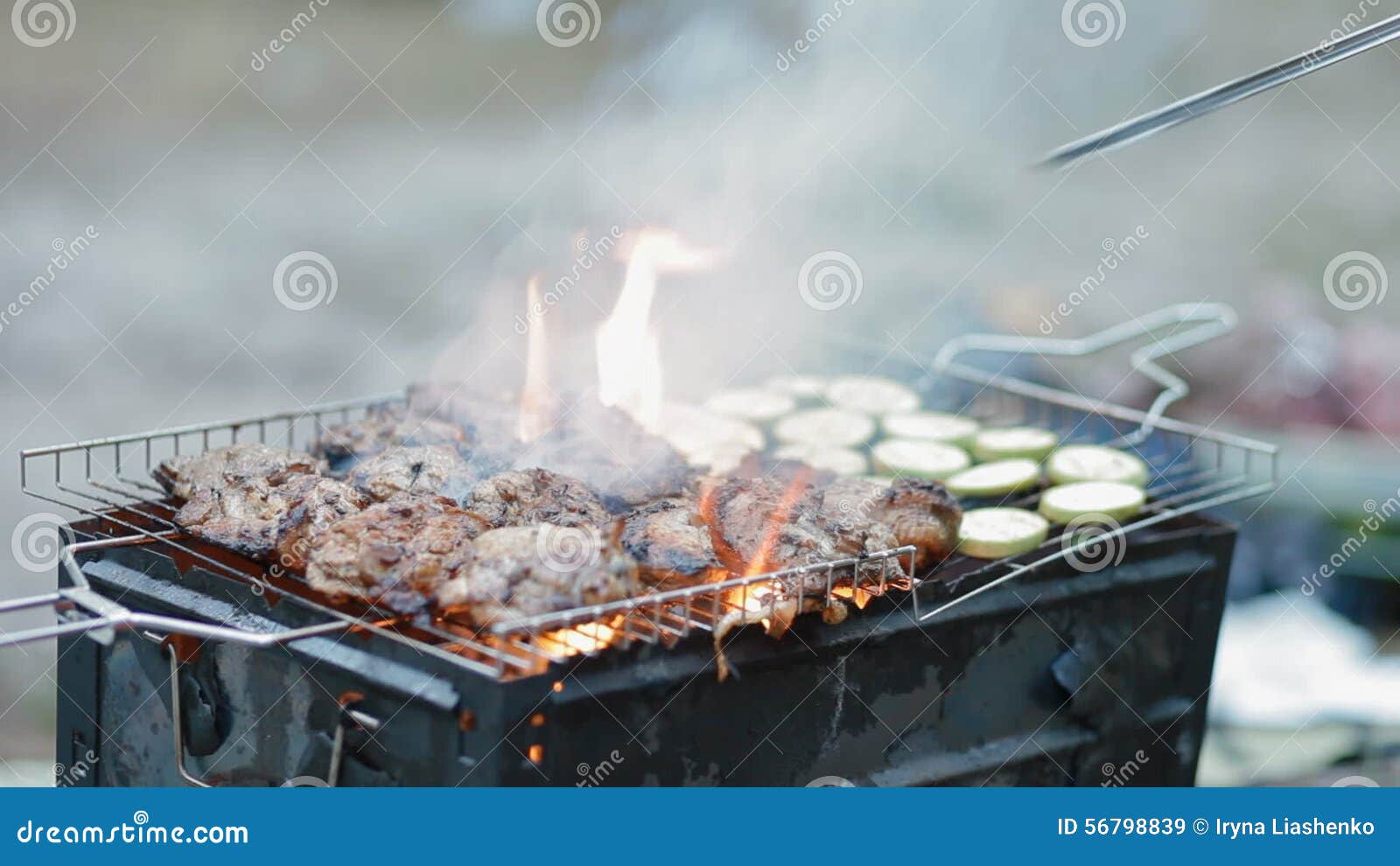 Turning Around the Cell on Bbq Stock Video - Video of cook, cooking ...