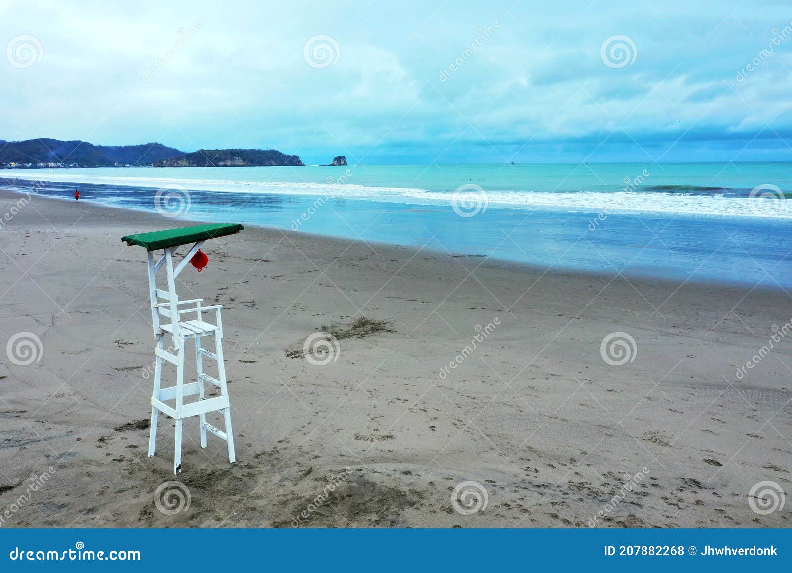 An Empty Life Guard Post Painted with a White Color Stock Photo - Image ...