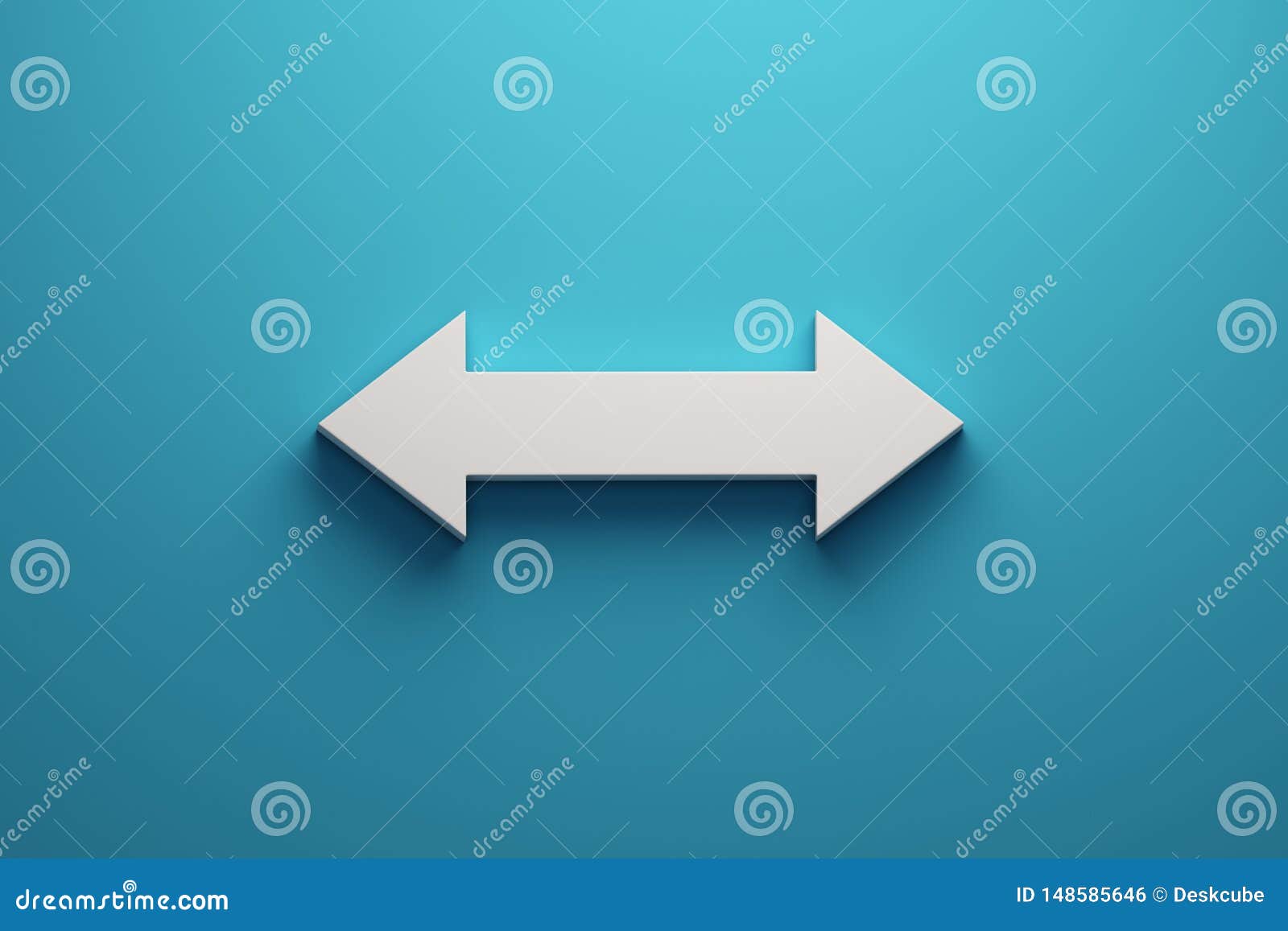 Turning Arrow White Color. 3D Icon Rendering Illustration Stock ...