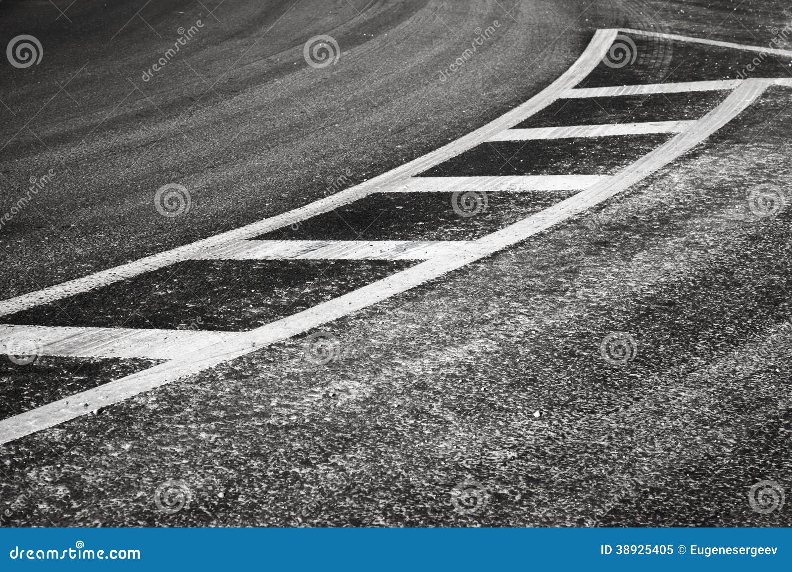 Turning Asphalt Road with Dividing Lines Stock Image - Image of auto ...