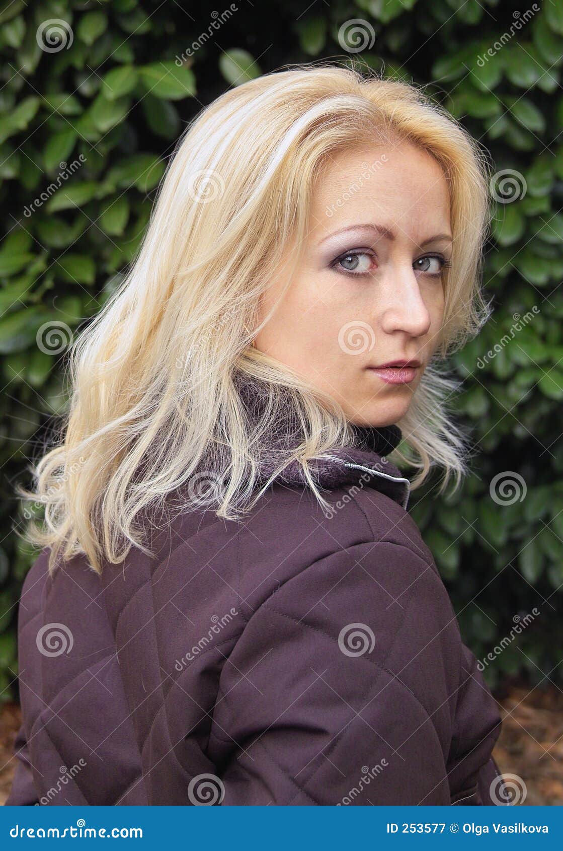 Turning back stock image. Image of attractive, eyes, feminine - 253577