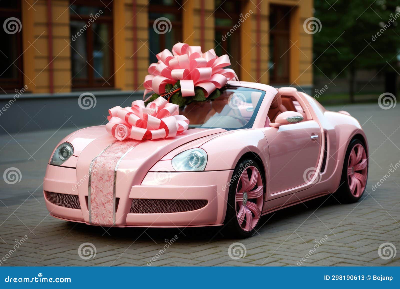 Turning a Sport Car into a Surprise Gift. AI Generated Stock ...