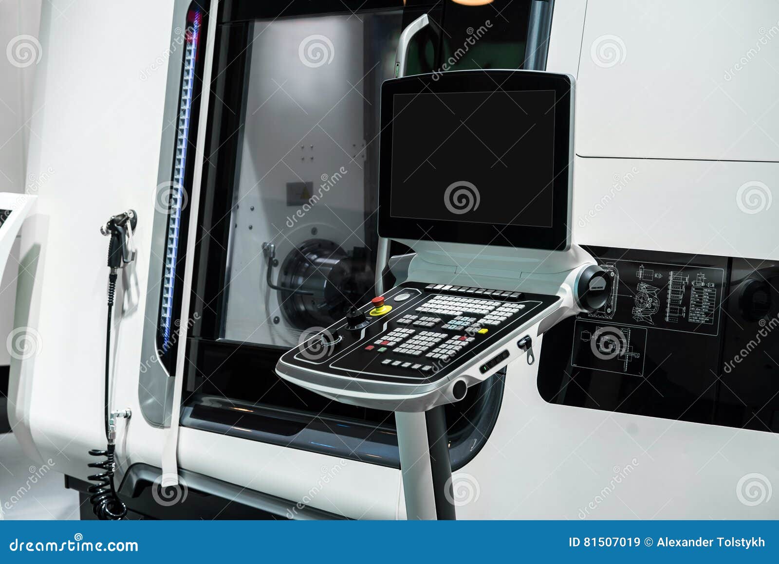 Turning CNC machine stock image. Image of plant, factory - 81507019