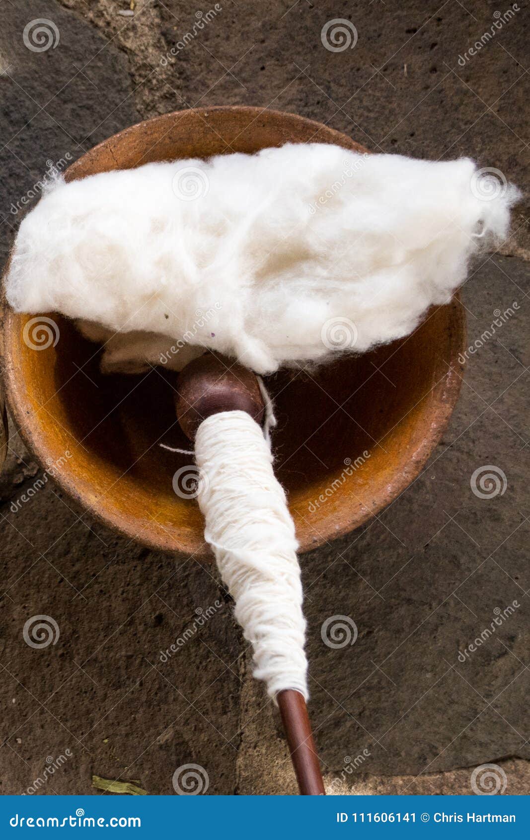 Turning Cotton into Clothes by Hand Stock Image - Image of ball, circle ...