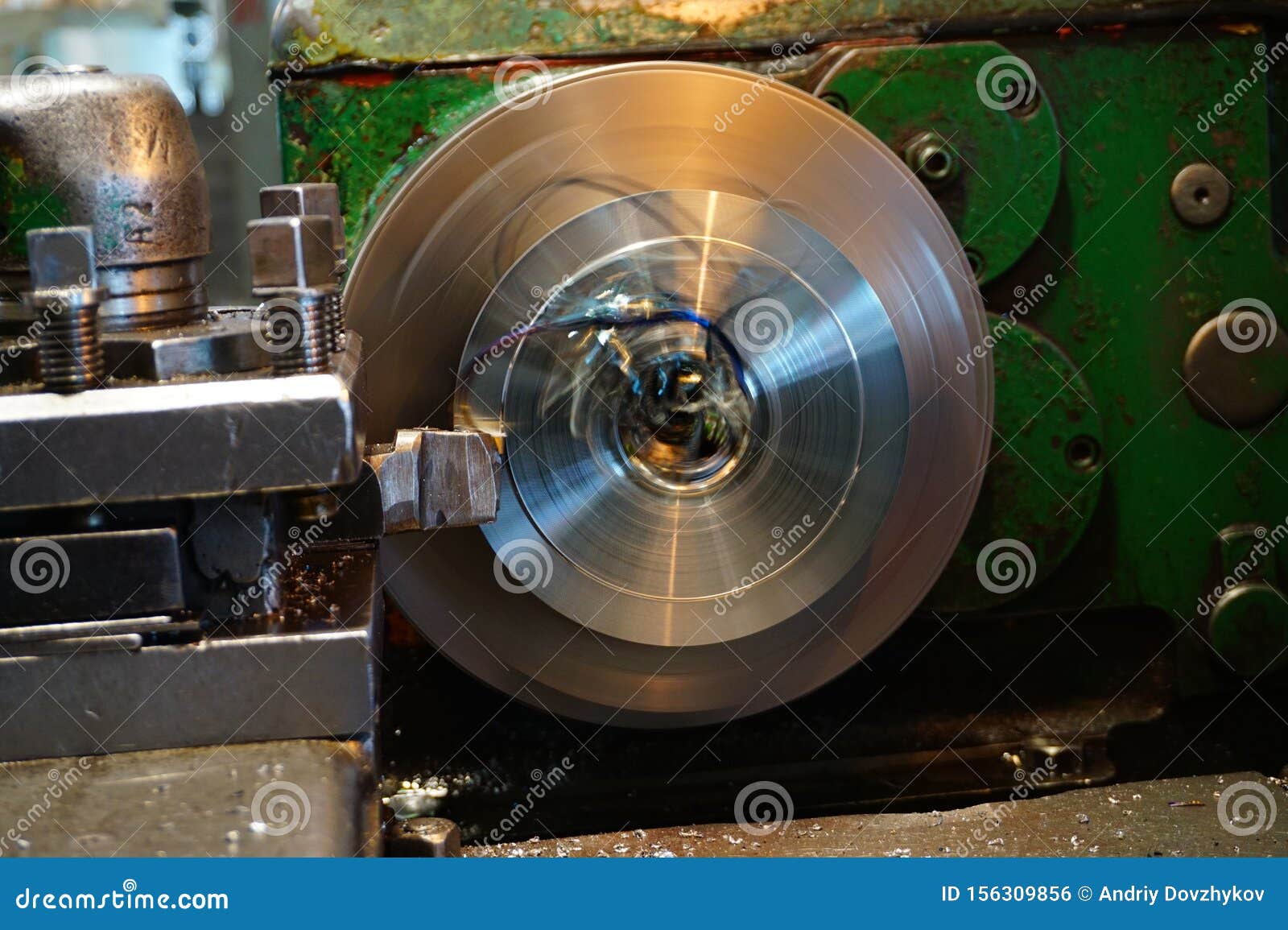 Turning a Disk Wheel by Cutting on a Machine Stock Photo - Image of ...