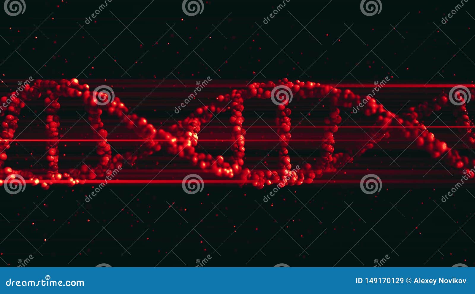 Turning Red DNA Molecule Model, Seamless Loop Stock Video - Video of ...