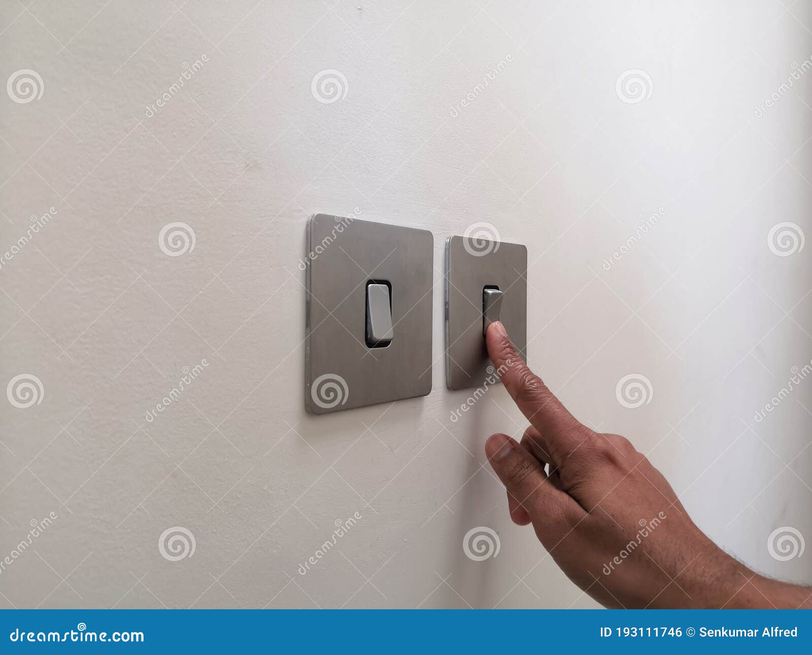 Turning on Electrical Switch Stock Illustration - Illustration of ...