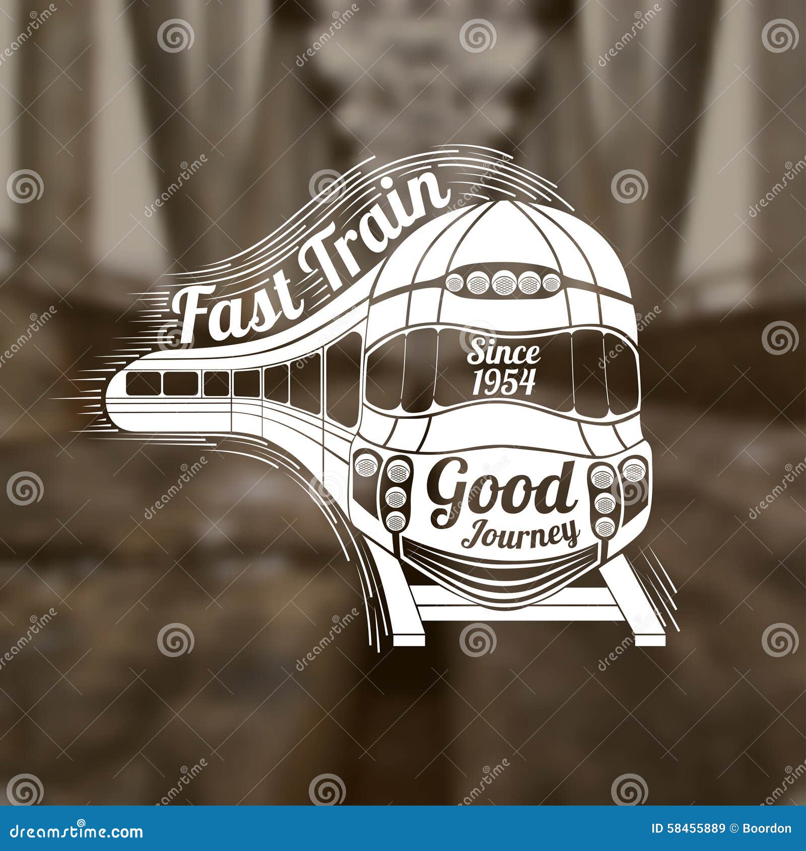 Turning Engraving Face Of Modern Speed Train And Wagons And Text Fast ...