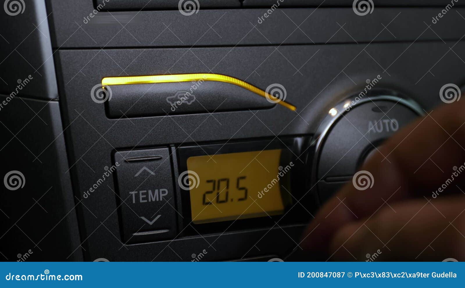 Turning on Internal Recirculation in a Car Stock Video - Video of ...