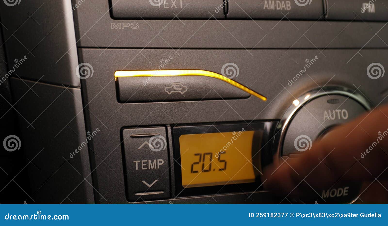 Turning on Internal Recirculation in a Car Stock Video - Video of ...