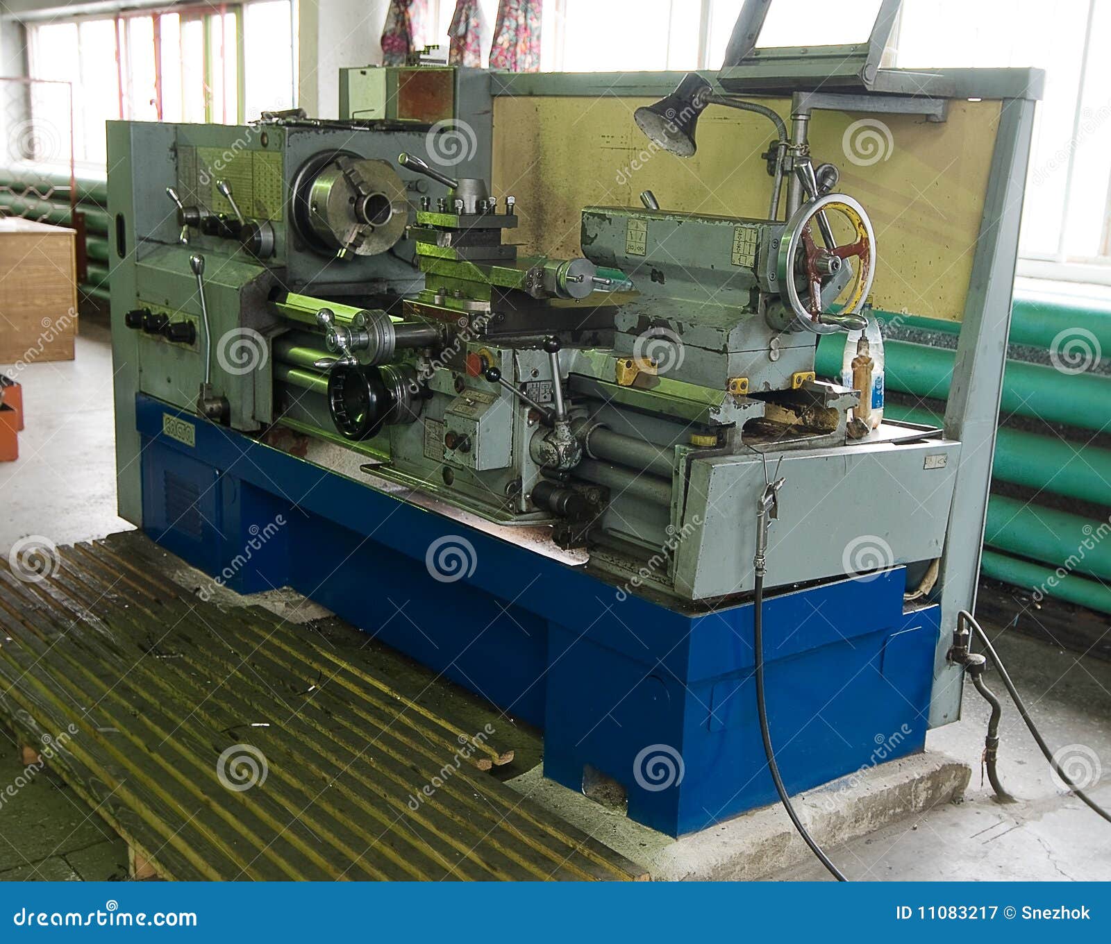 Turning lathe stock image. Image of hard, metalwork, sharpen - 11083217