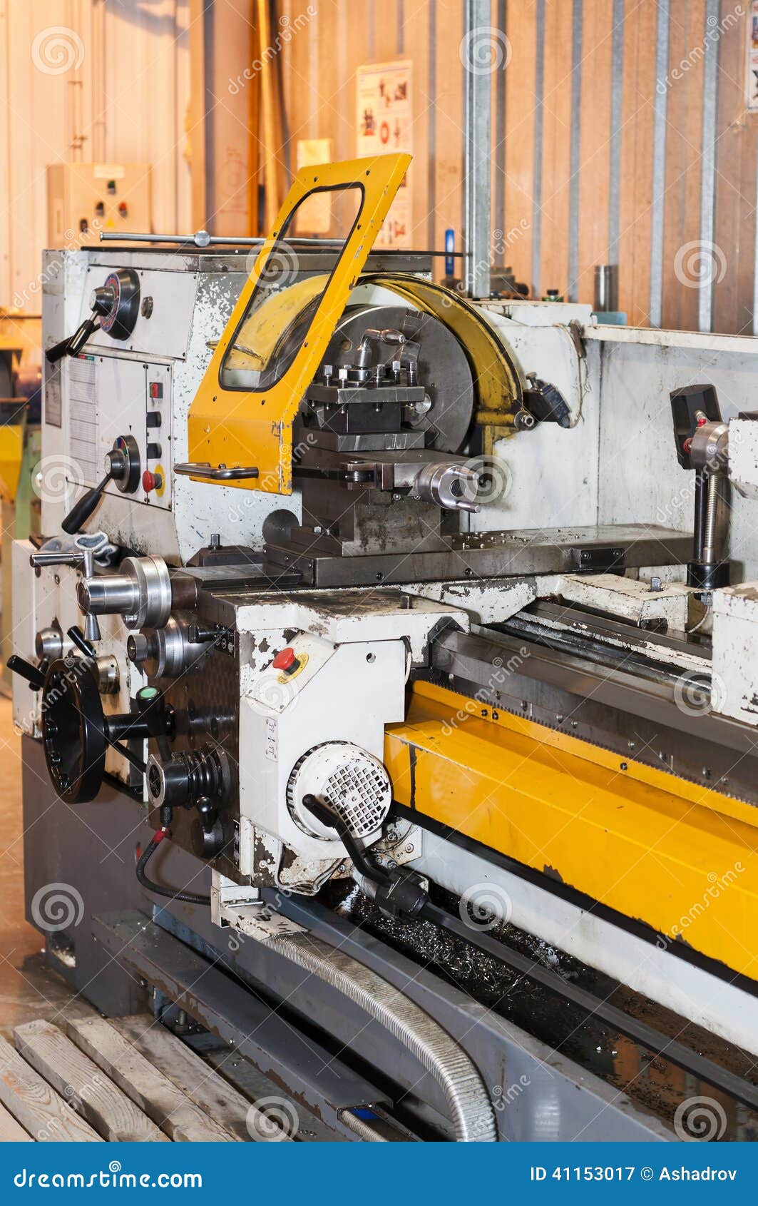 Turning Lathe before Workshop Stock Image - Image of mashine, equipment ...