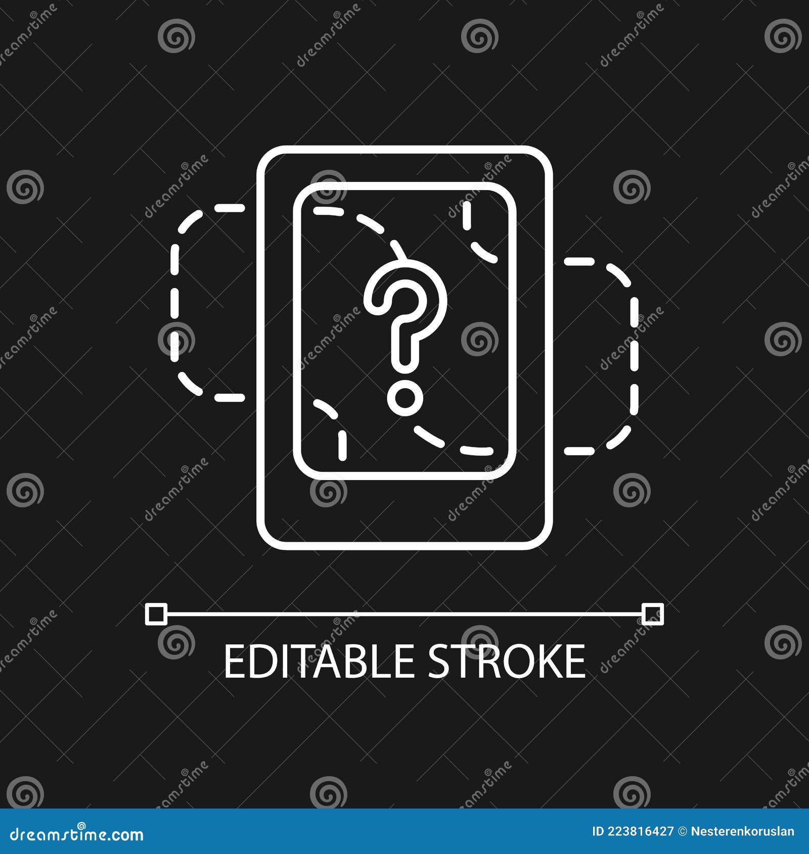 Turning Location Off White Linear Icon for Dark Theme Stock Vector ...