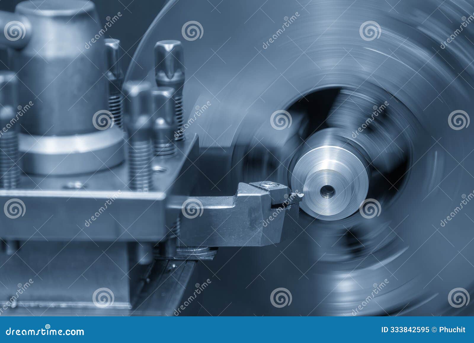 The Turning Machine Operation with Continue Chip in the Light Blue ...