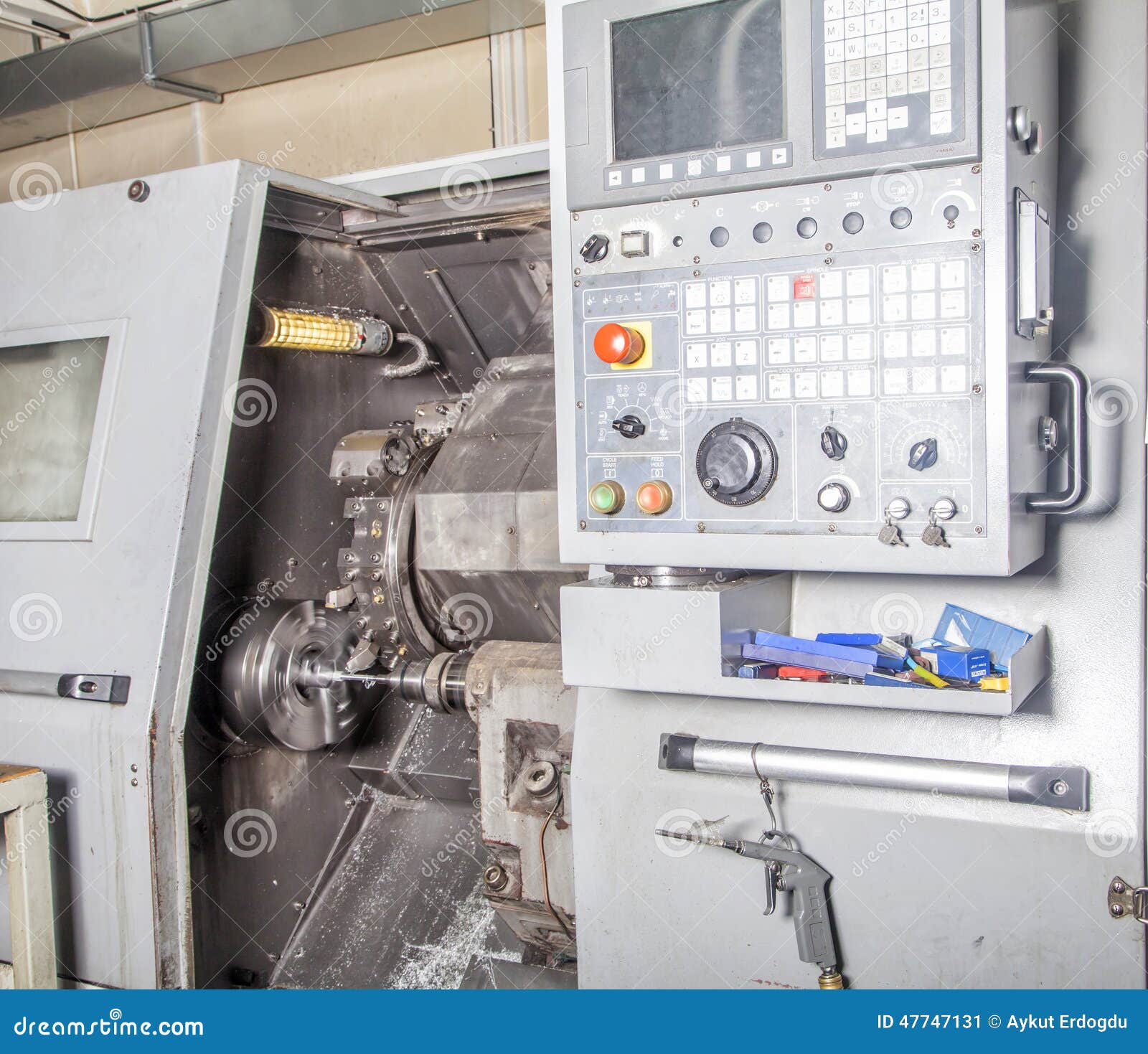 Turning machine stock image. Image of production, lubricant - 47747131