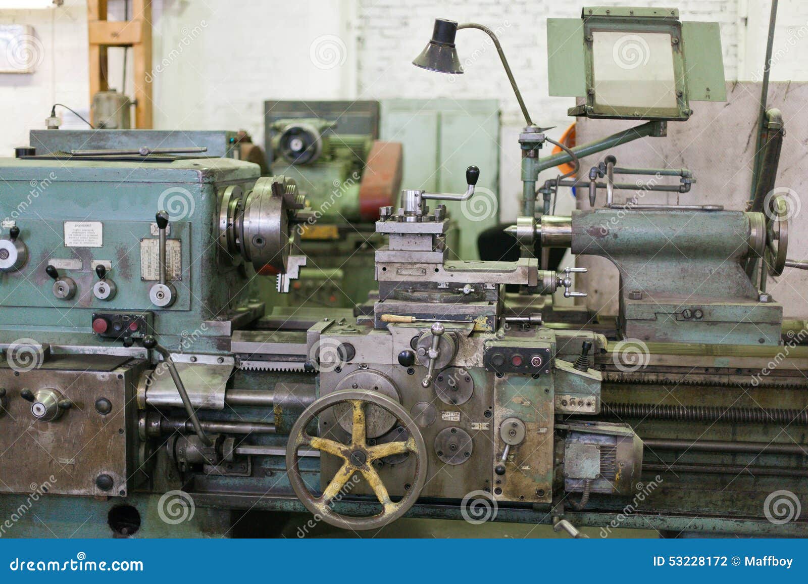 Turning machine stock photo. Image of lathe, vintage - 53228172