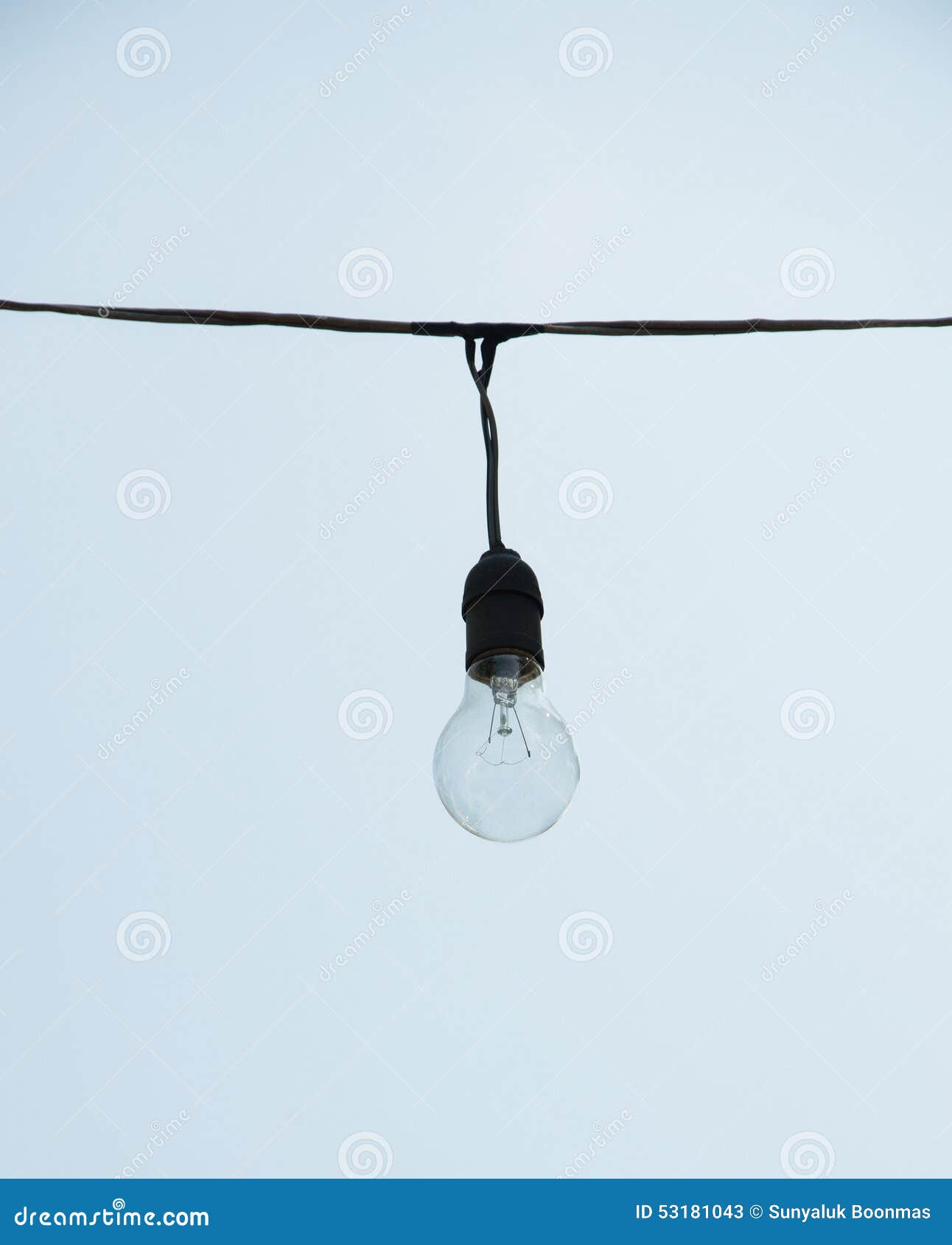 Turning Off an Electric Light Bulb Stock Image - Image of single ...