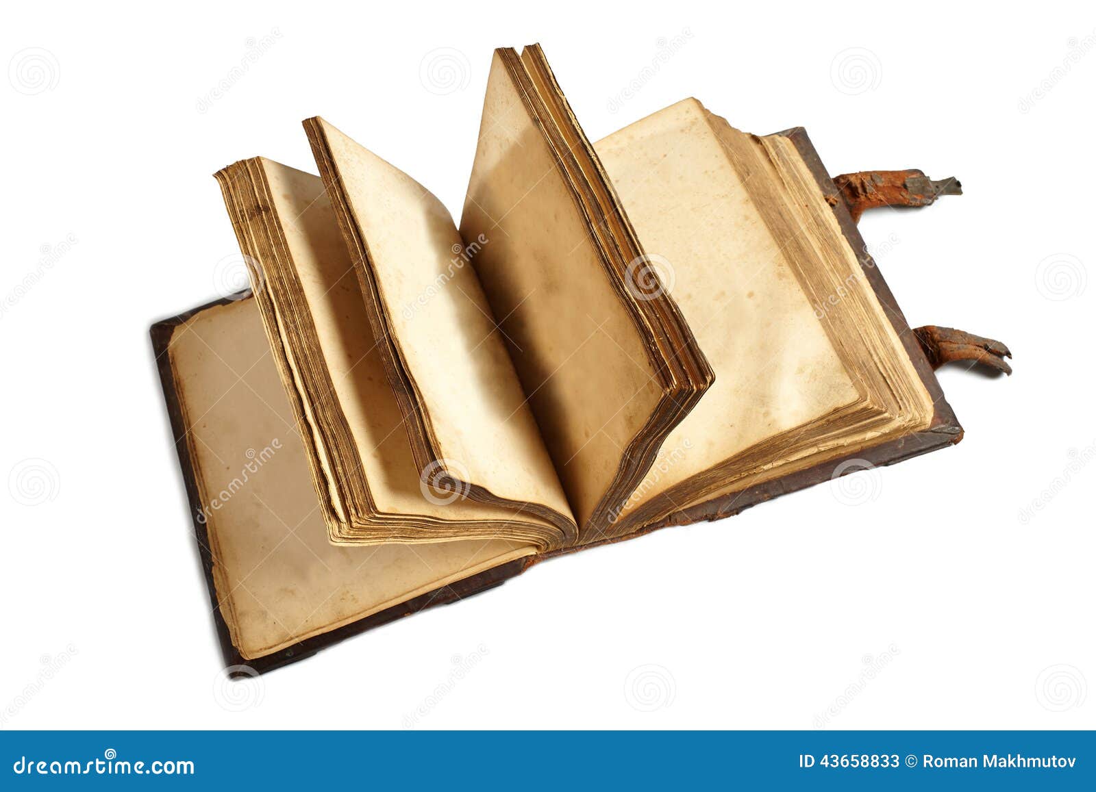Turning pages of old book stock image. Image of isolated - 43658833