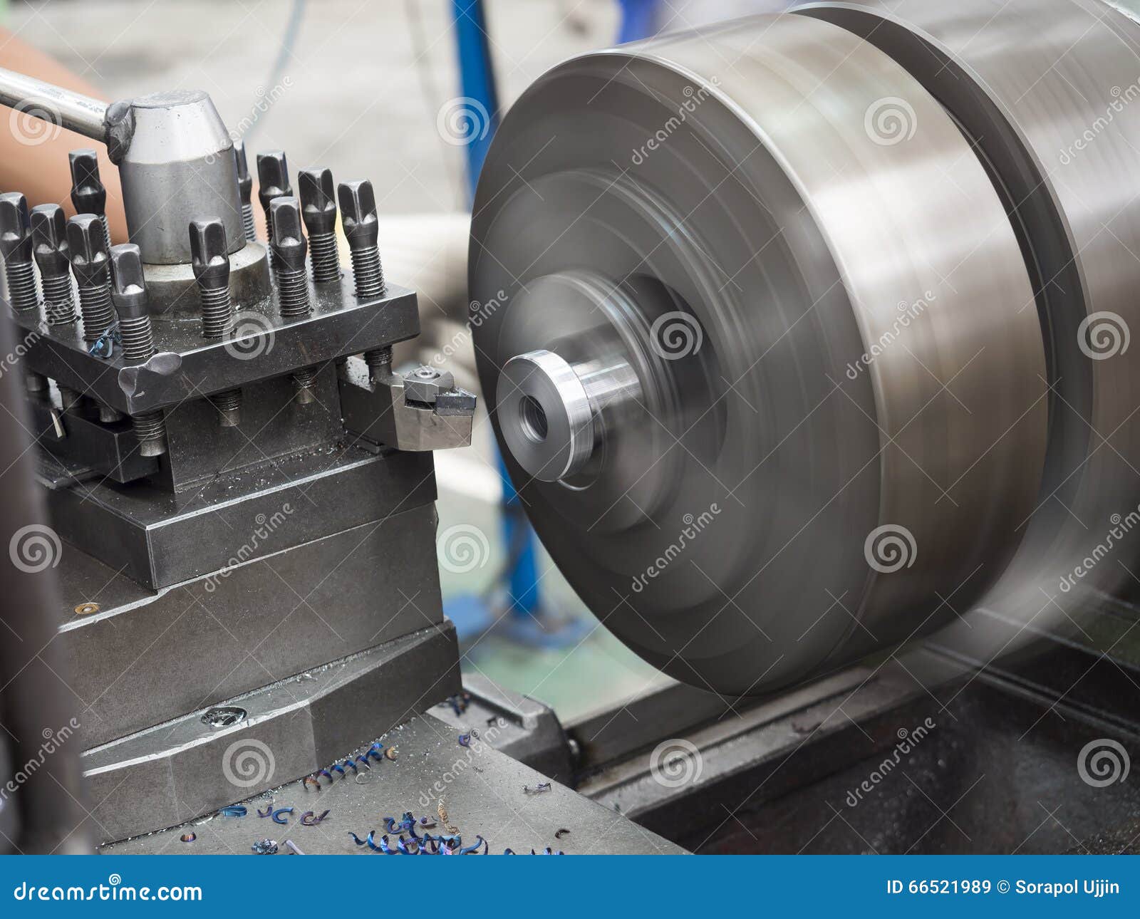 Turning Part by Manual Lathe Machine Stock Image - Image of engineering ...