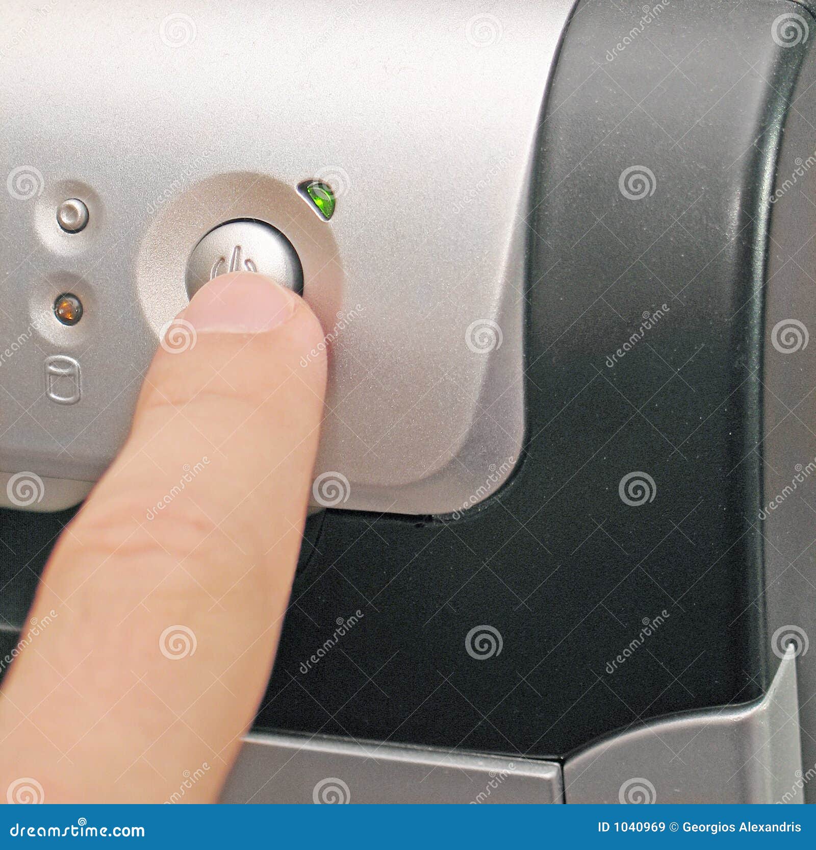 Turning the PC off stock image. Image of pushing, push - 1040969