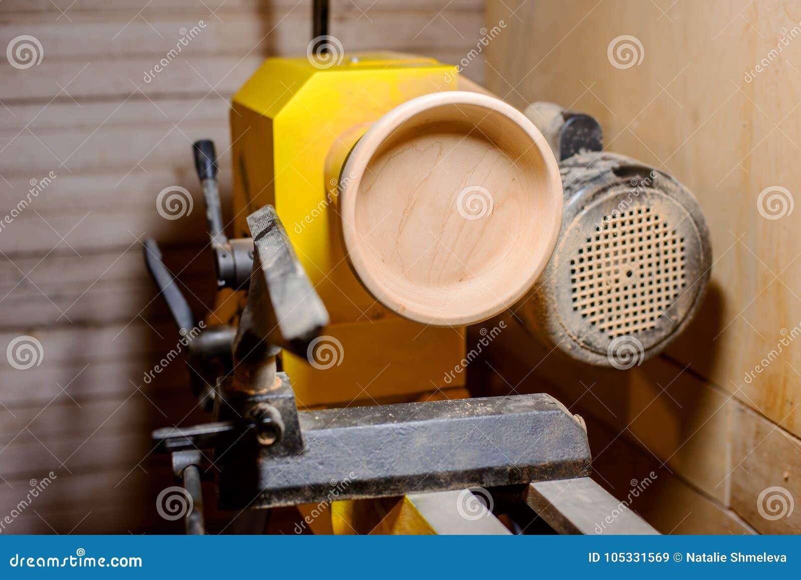 Turning a plate stock image. Image of industry, utensils - 105331569
