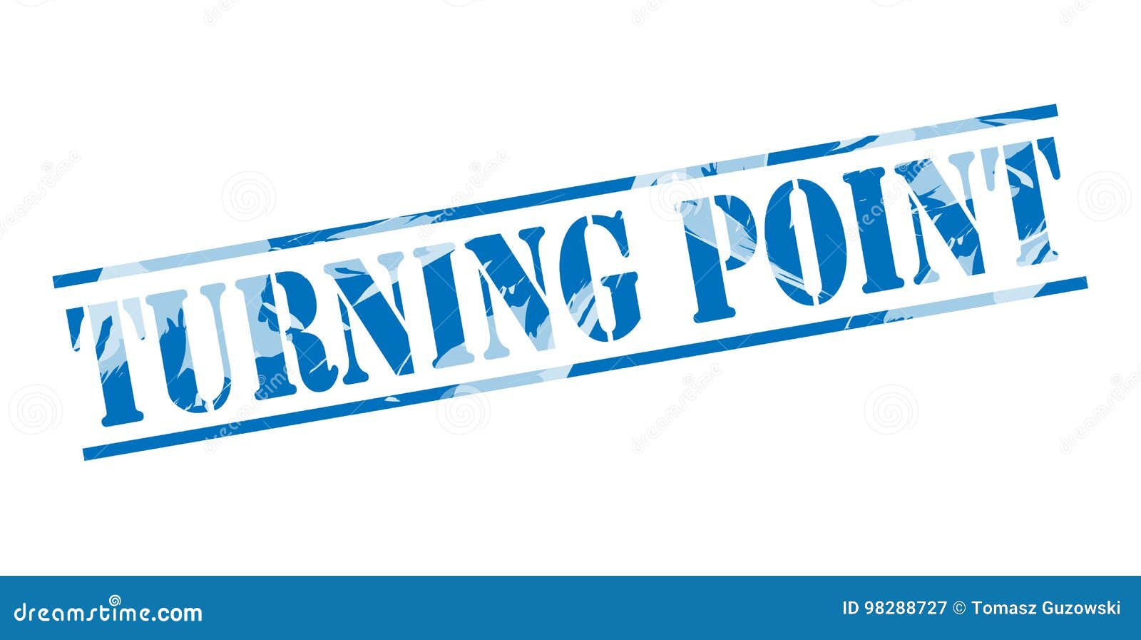 Turning point blue stamp stock illustration. Illustration of background ...