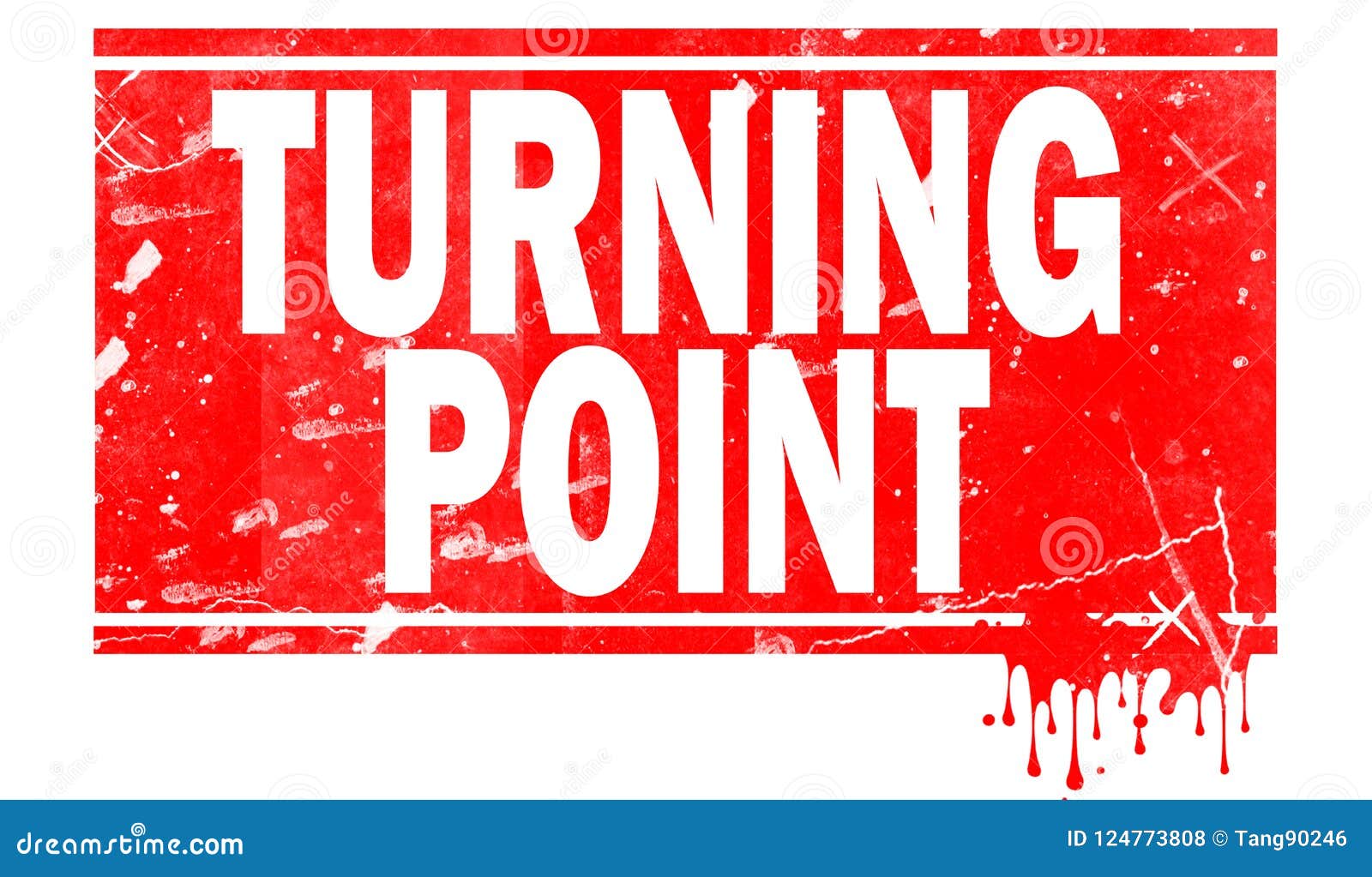Turning point in red frame stock illustration. Illustration of stamp ...
