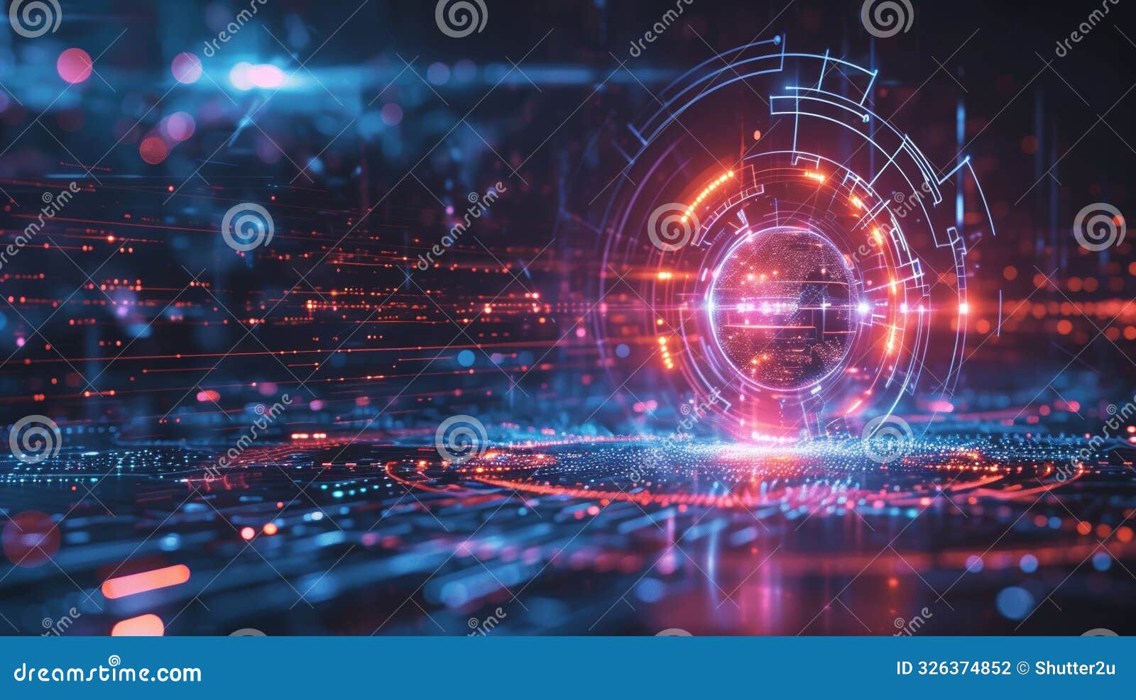 Turning Quantum Cryptography Into A Dystopian Scene Stock Photo ...