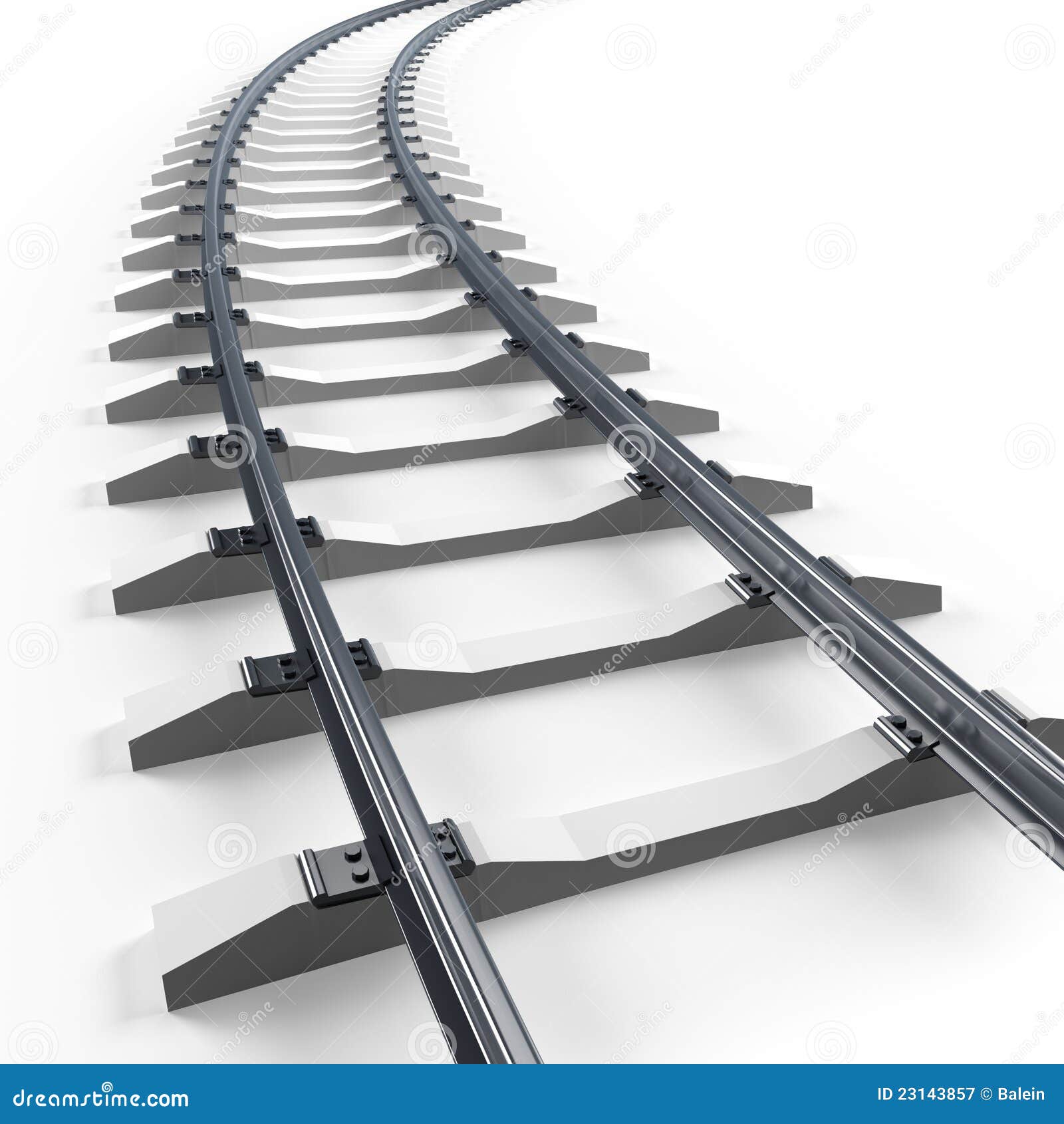 Turning Railway Royalty-Free Illustration | CartoonDealer.com #23143857