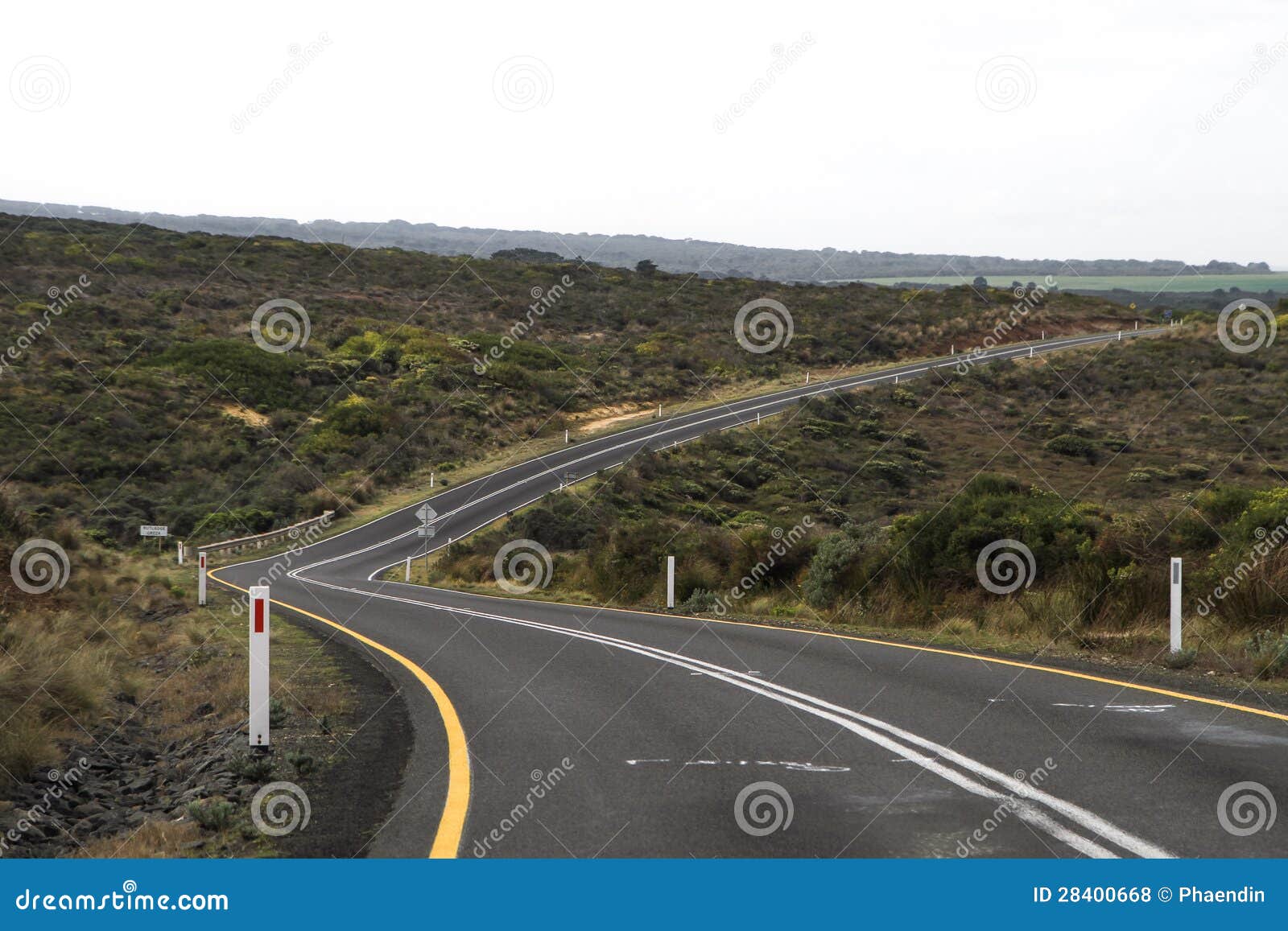 A turning road stock photo. Image of country, beautiful - 28400668