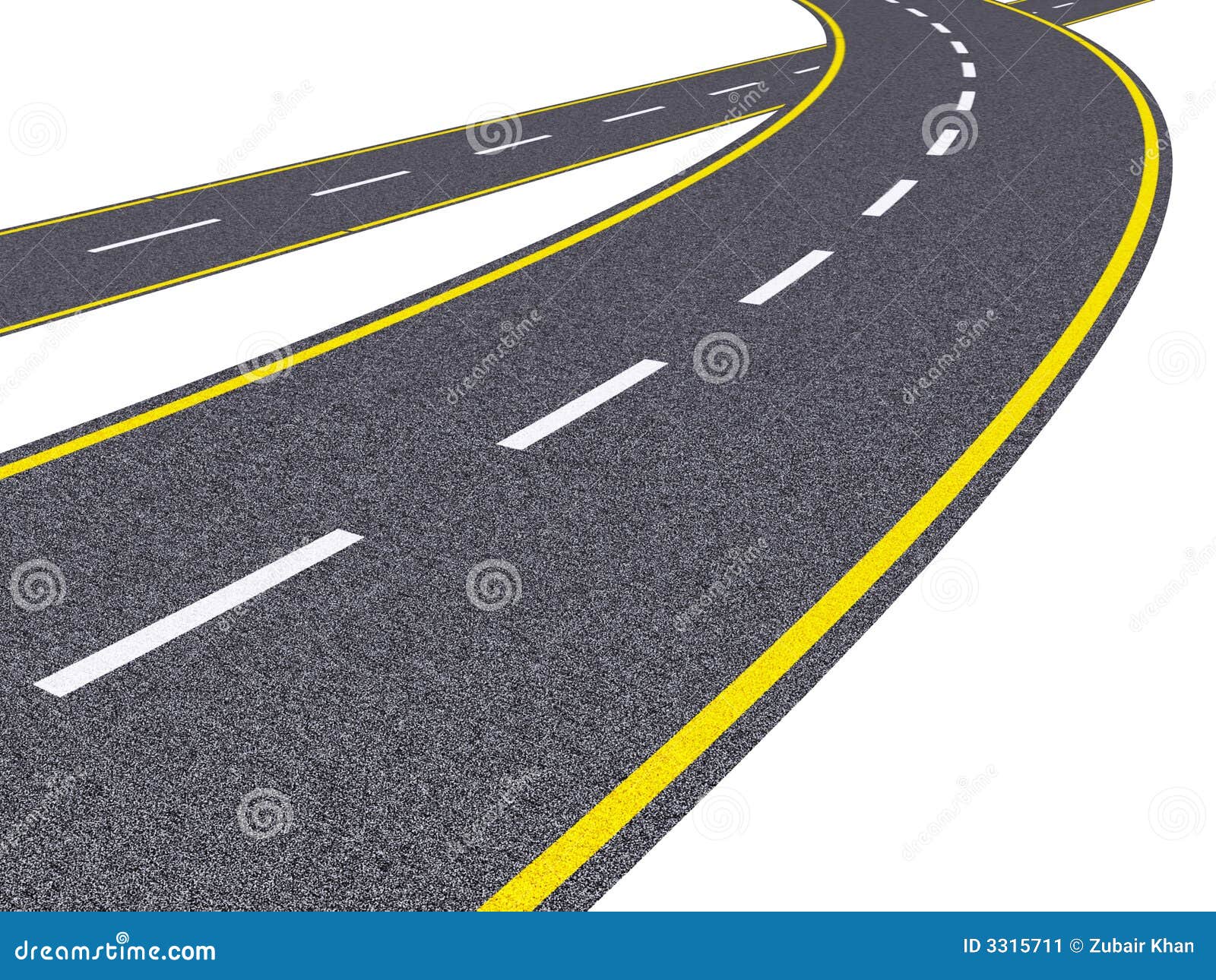 Turning Road stock illustration. Illustration of extreme - 3315711