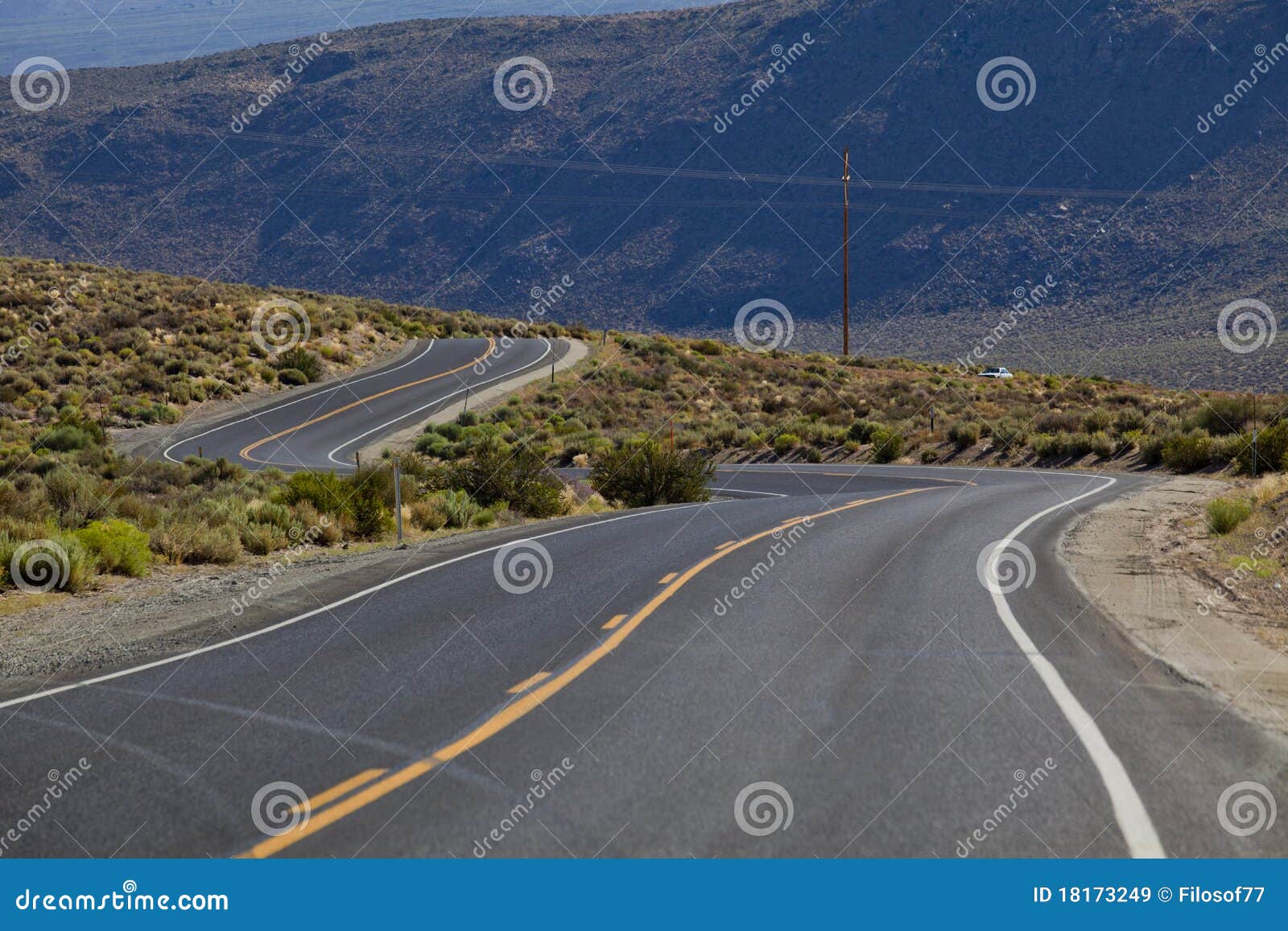 Turning Road, Asphalt, Curve Highway, Stock Image - Image of blue ...