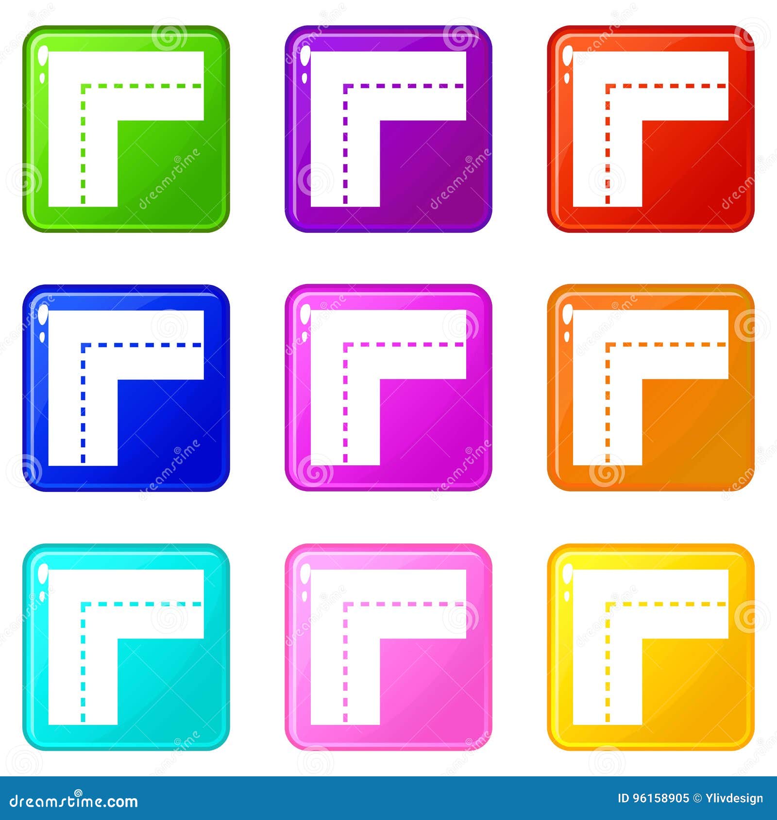 Turning road icons 9 set stock vector. Illustration of lane - 96158905