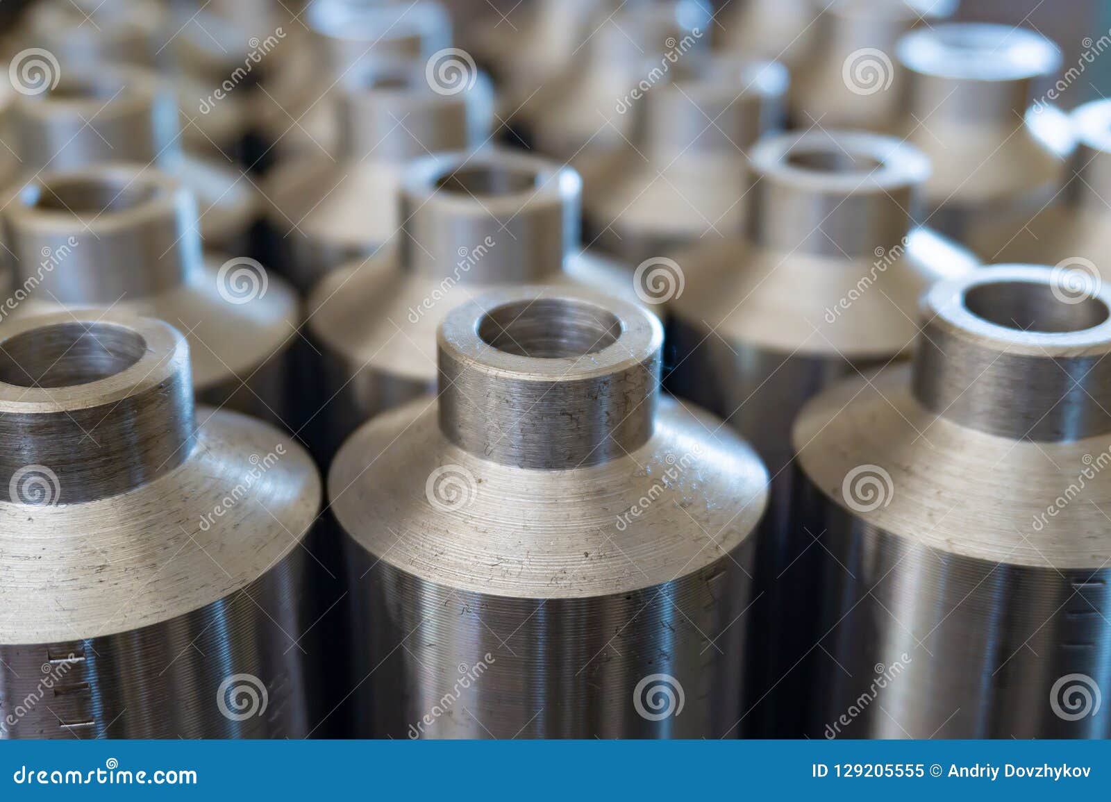 After Turning, Round Parts are in Stock in the Workshop. Stock Image ...