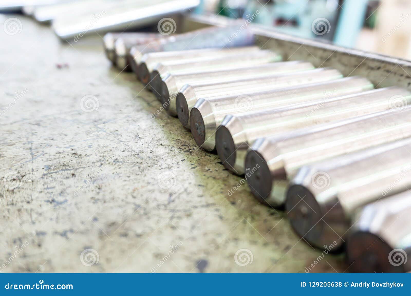 After Turning, Round Parts are in Stock in the Workshop. Stock Photo ...