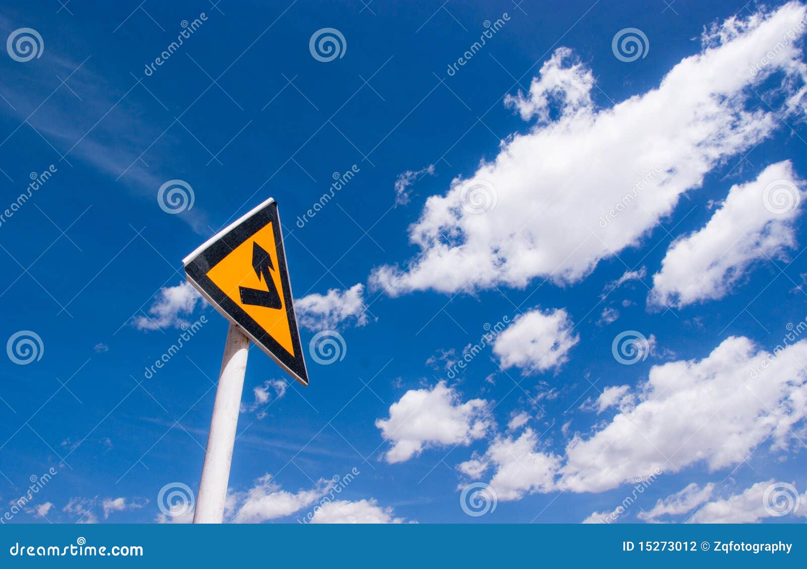 Turning sign stock photo. Image of space, drive, blue - 15273012