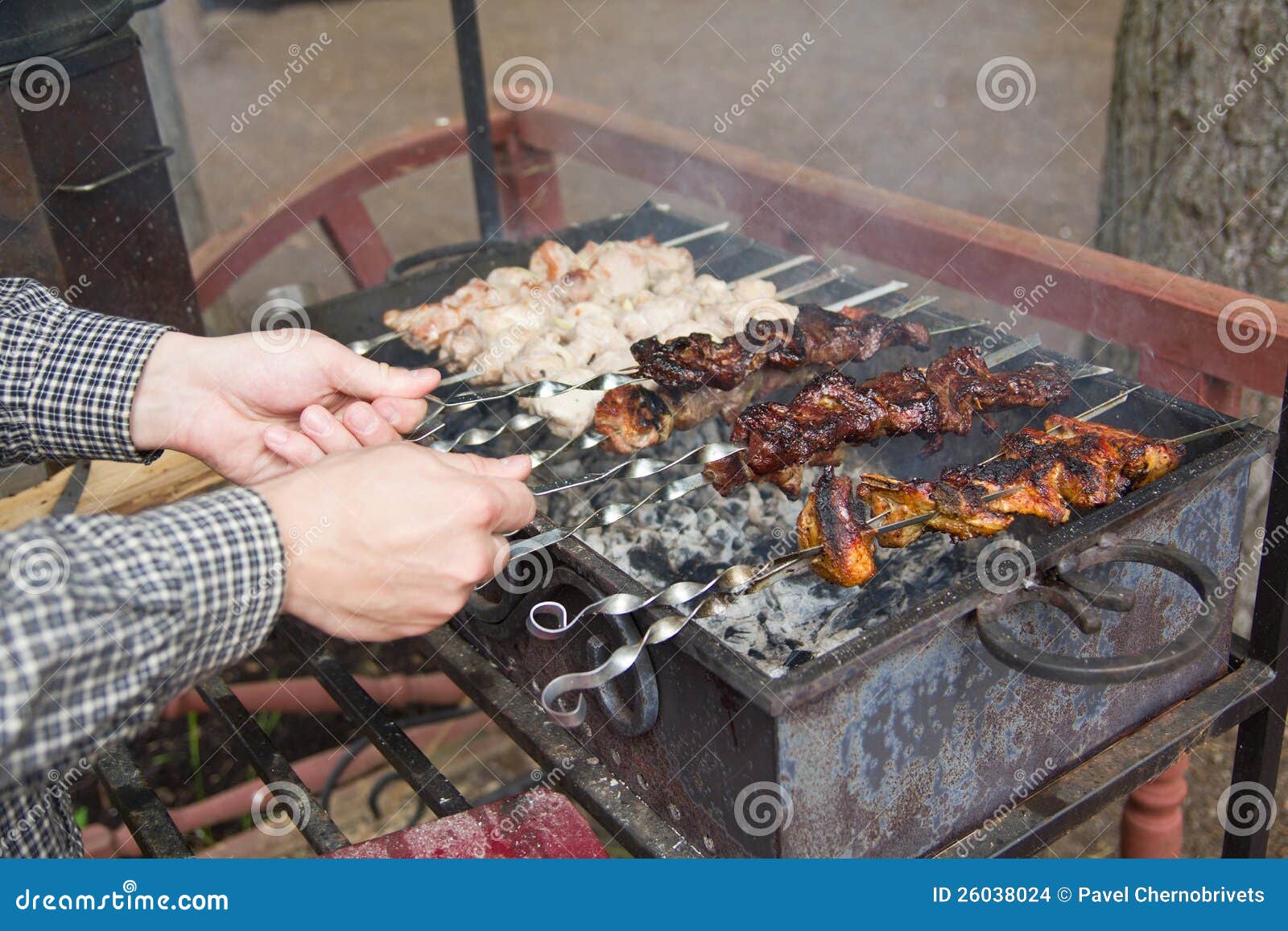 Turning skewer stock photo. Image of appliance, flower - 26038024