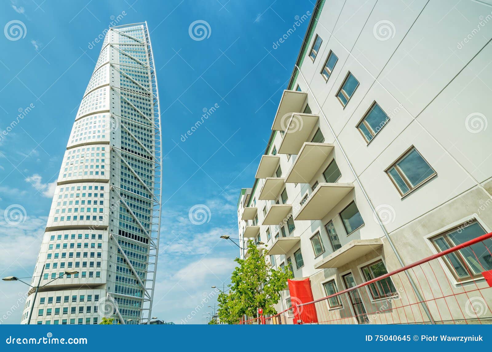 Turning Torso Facade - View with New Side Building Editorial Image ...