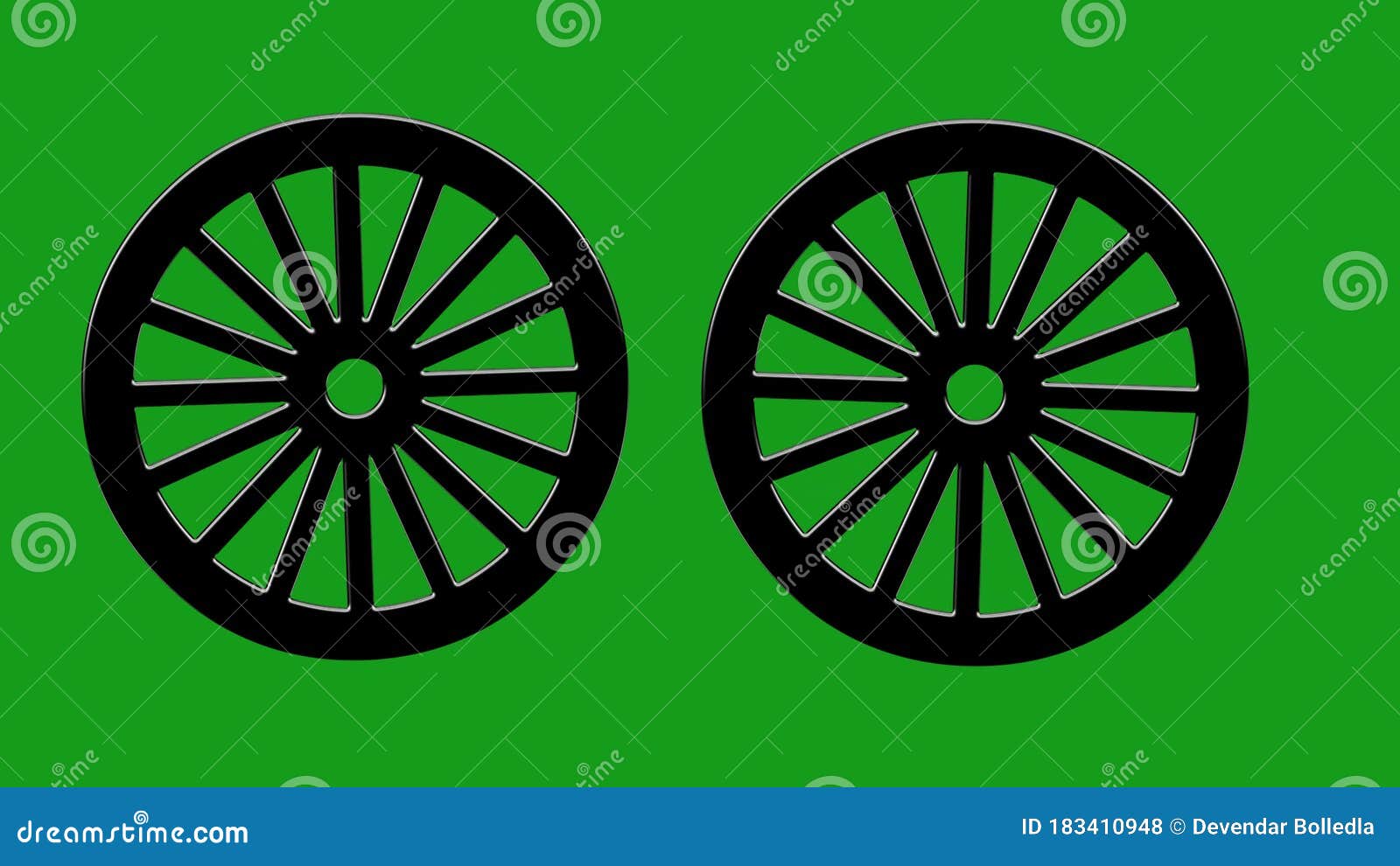 Turning Wheels with Green Screen Background Stock Footage - Video of ...